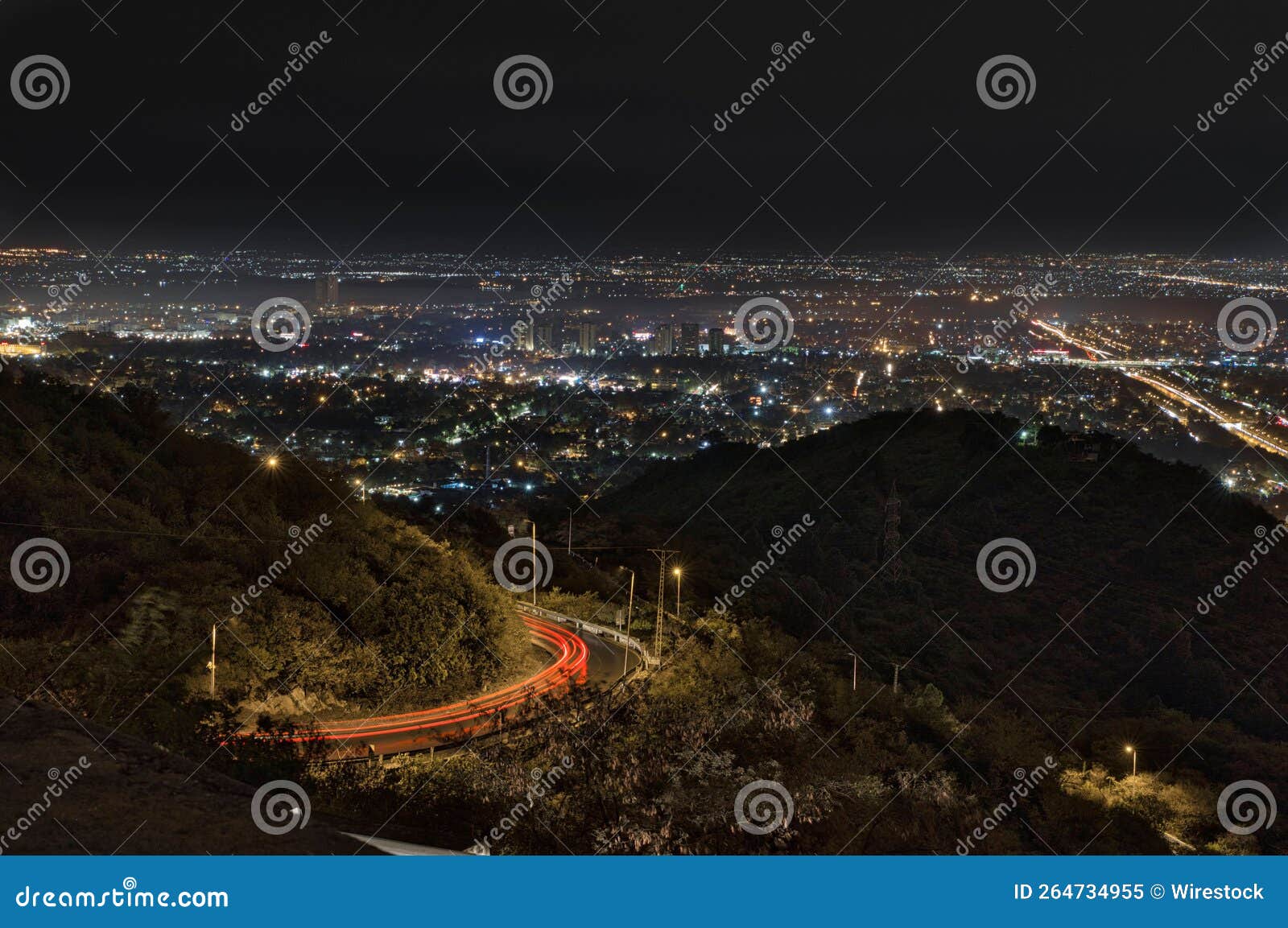 Beautiful View of a Islamabad at Night Stock Image - Image of travel ...