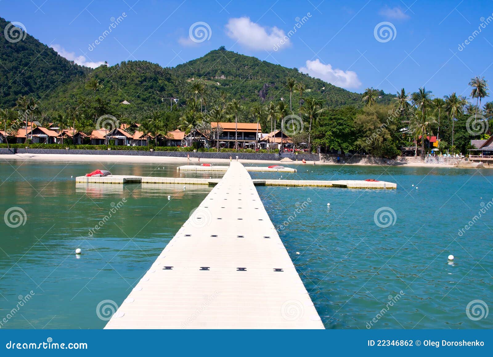Beautiful View of the Island of Koh Samui Stock Photo - Image of pier ...