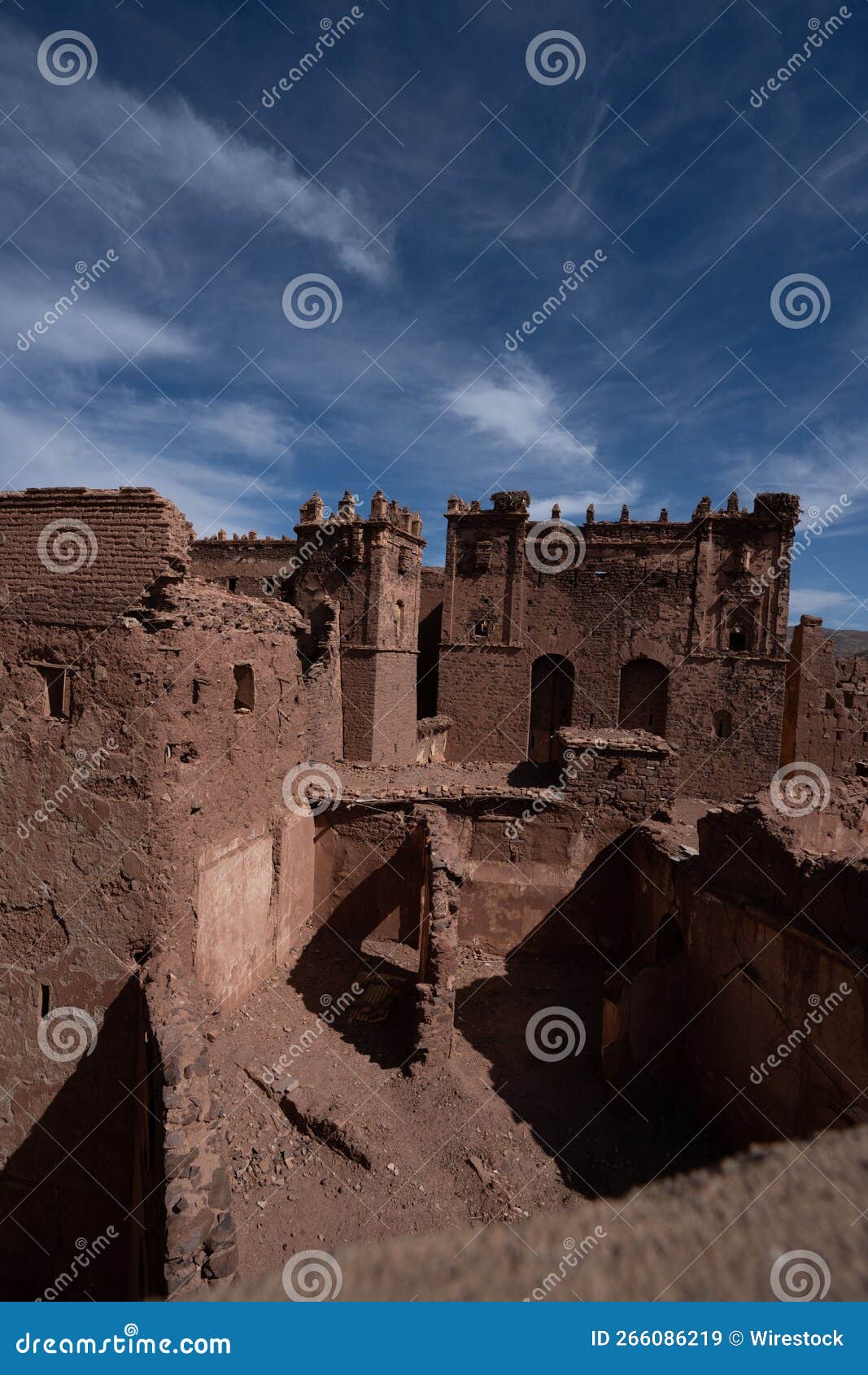 Beautiful View of Kasbah Fortress Stock Image - Image of ancient ...