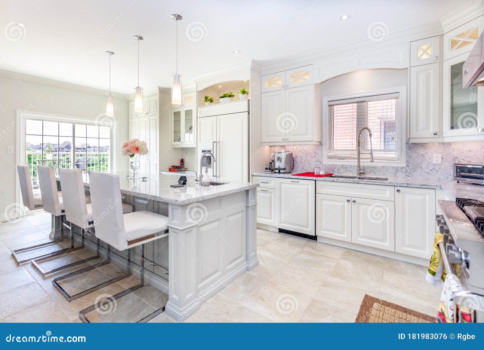 Kitchen design stock photo. Image of decoration, room - 181983076