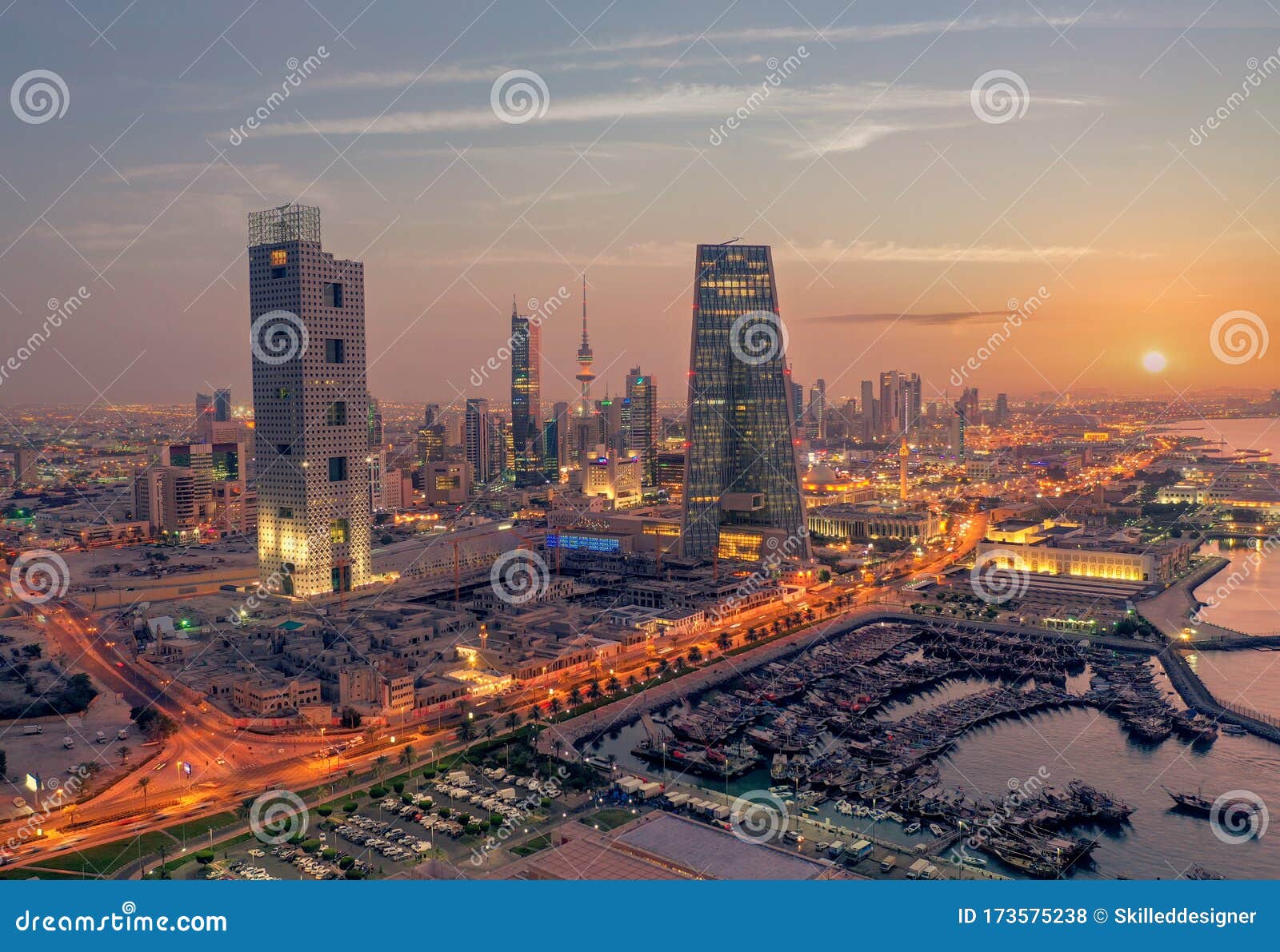Beautiful View of Kuwait Cityscape Editorial Stock Photo - Image of ...