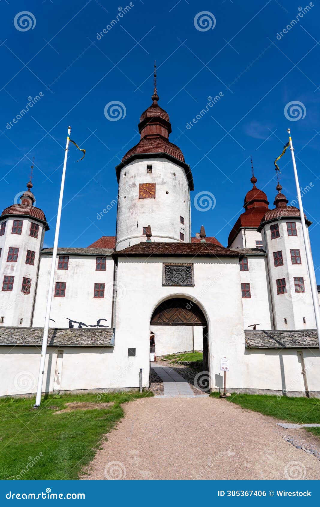 Beautiful View of Lacko Castle in Sweden. Stock Photo - Image of ...