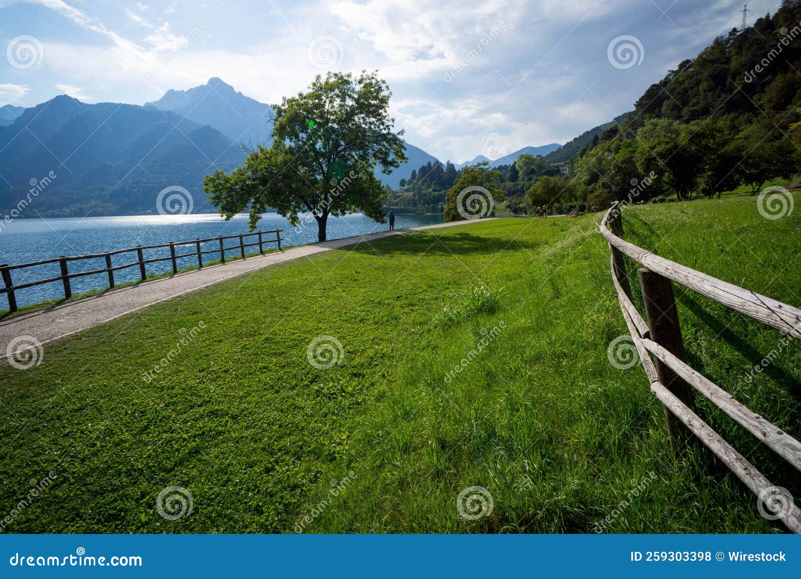 Beautiful View of Lake Garda with Mountains in the Background Stock ...