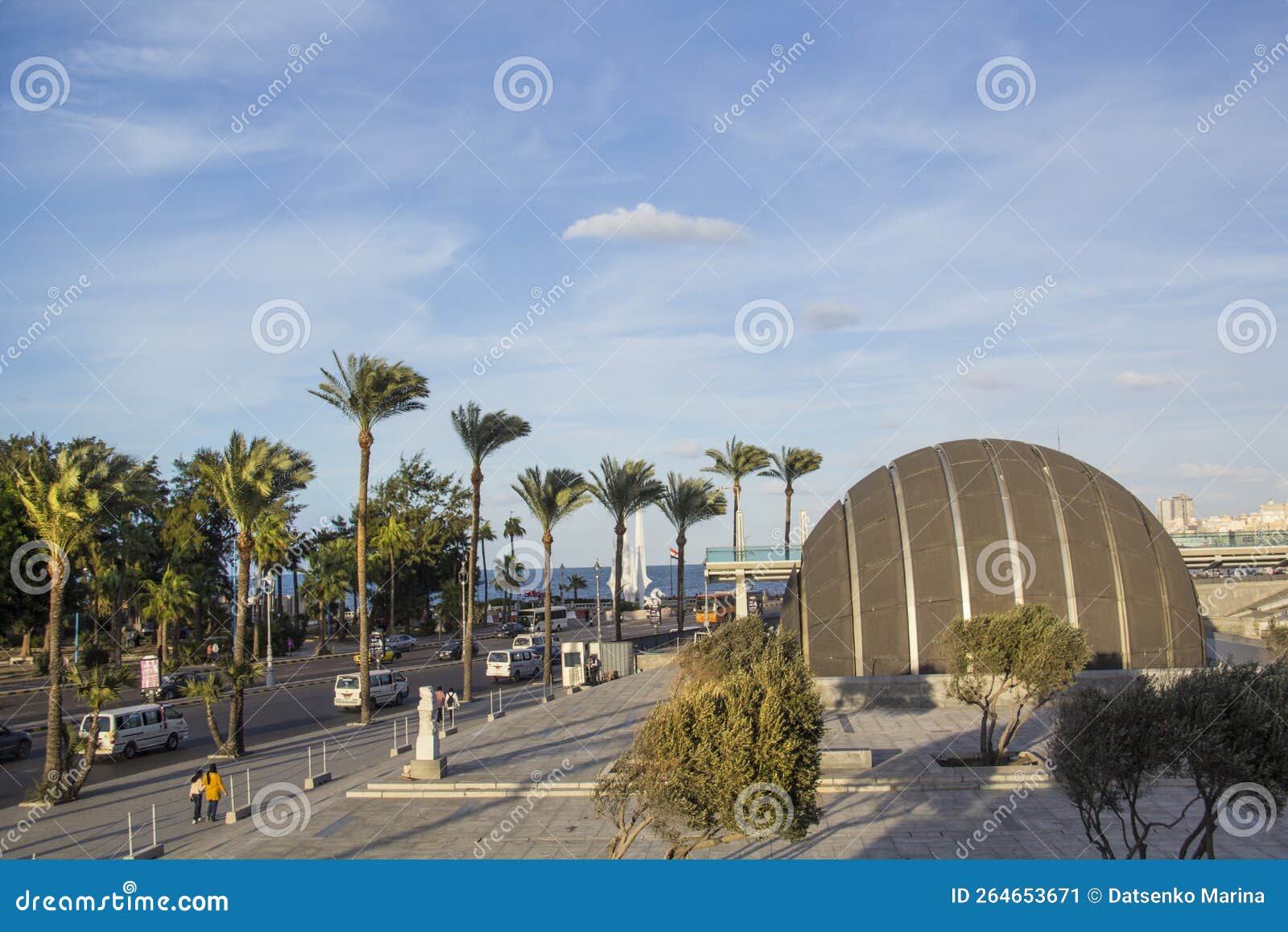 Beautiful View of the Library of Alexandria in Alexandria Stock Image ...