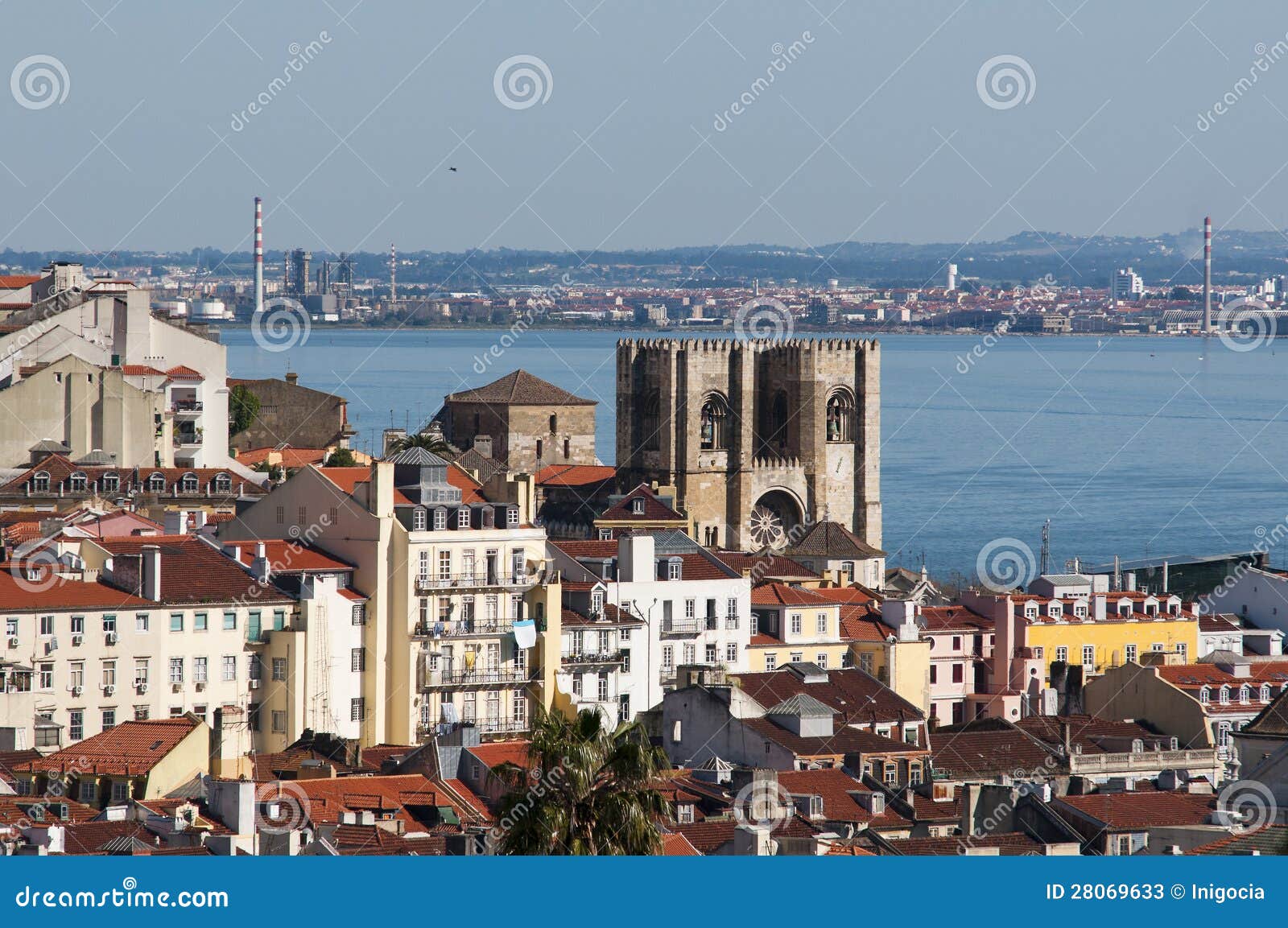 Beautiful view of Lisbon stock image. Image of architecture - 28069633