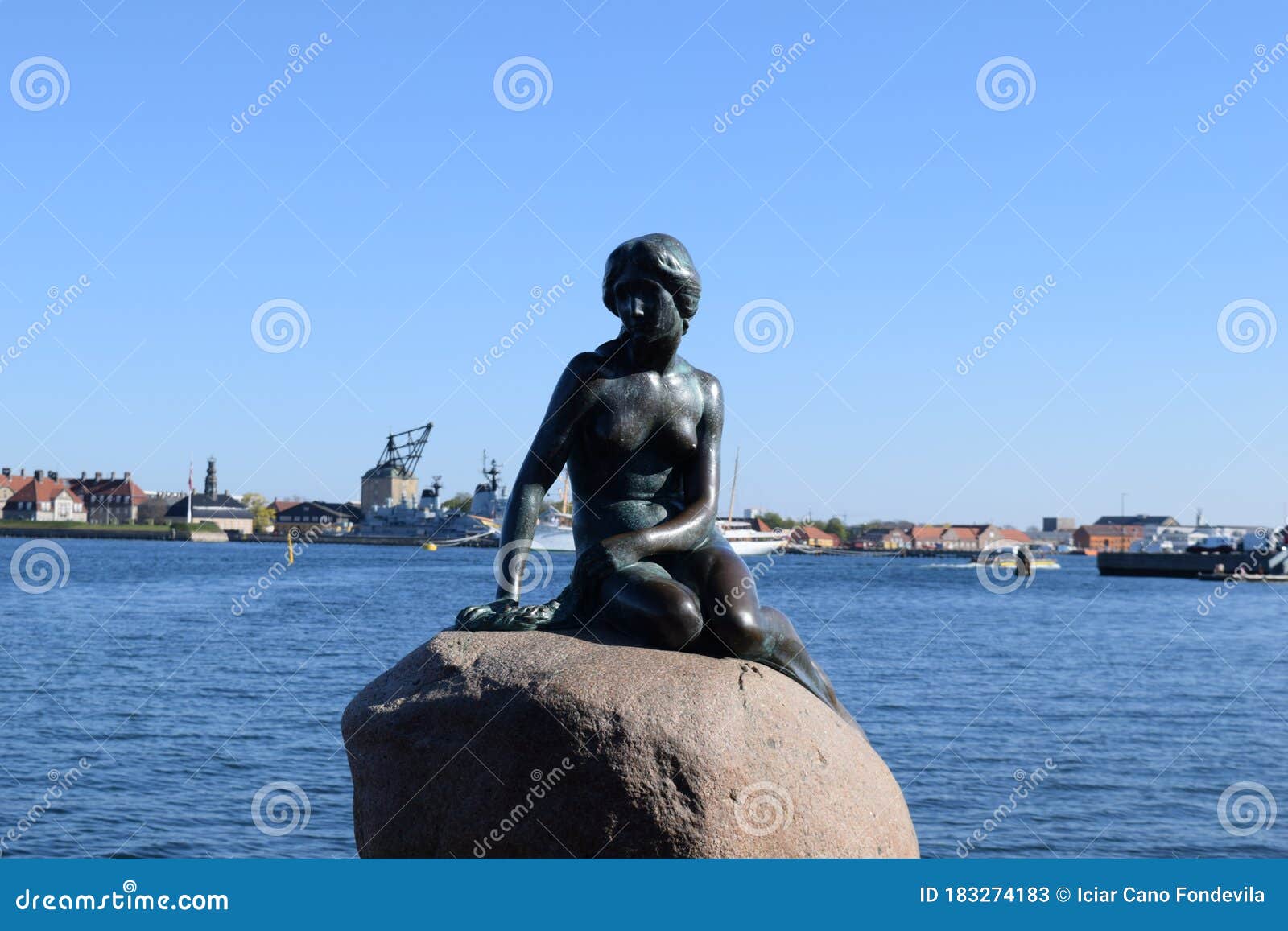 Beautiful View Mermaid Copenhagen Denmark Stock Image - Image of nature ...