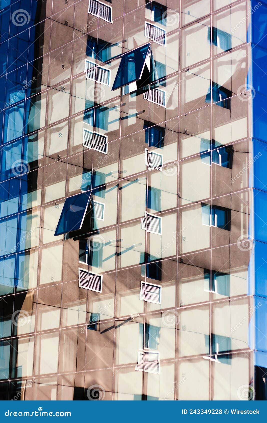 Beautiful View of a Modern Building with Reflective Windows Stock Photo ...