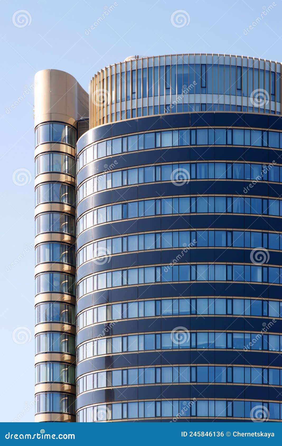 Beautiful View of Modern Building on Sunny Day Stock Photo - Image of ...
