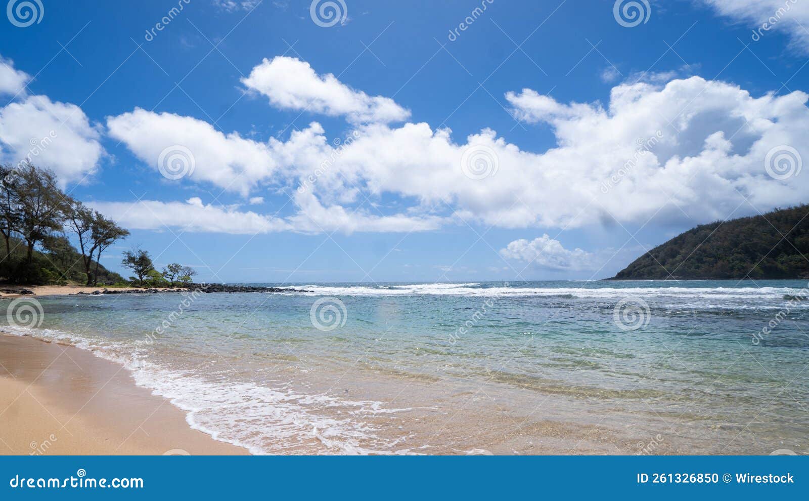 Beautiful View of Moloa& X27;a Beach in Hawaii Stock Photo - Image of ...