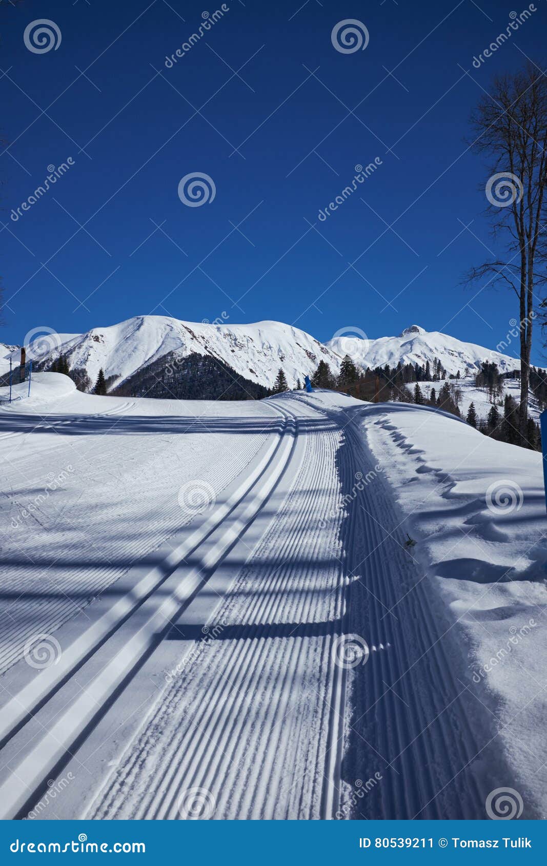 Beautiful View of the Mountains with Ski Slope Stock Image - Image of ...