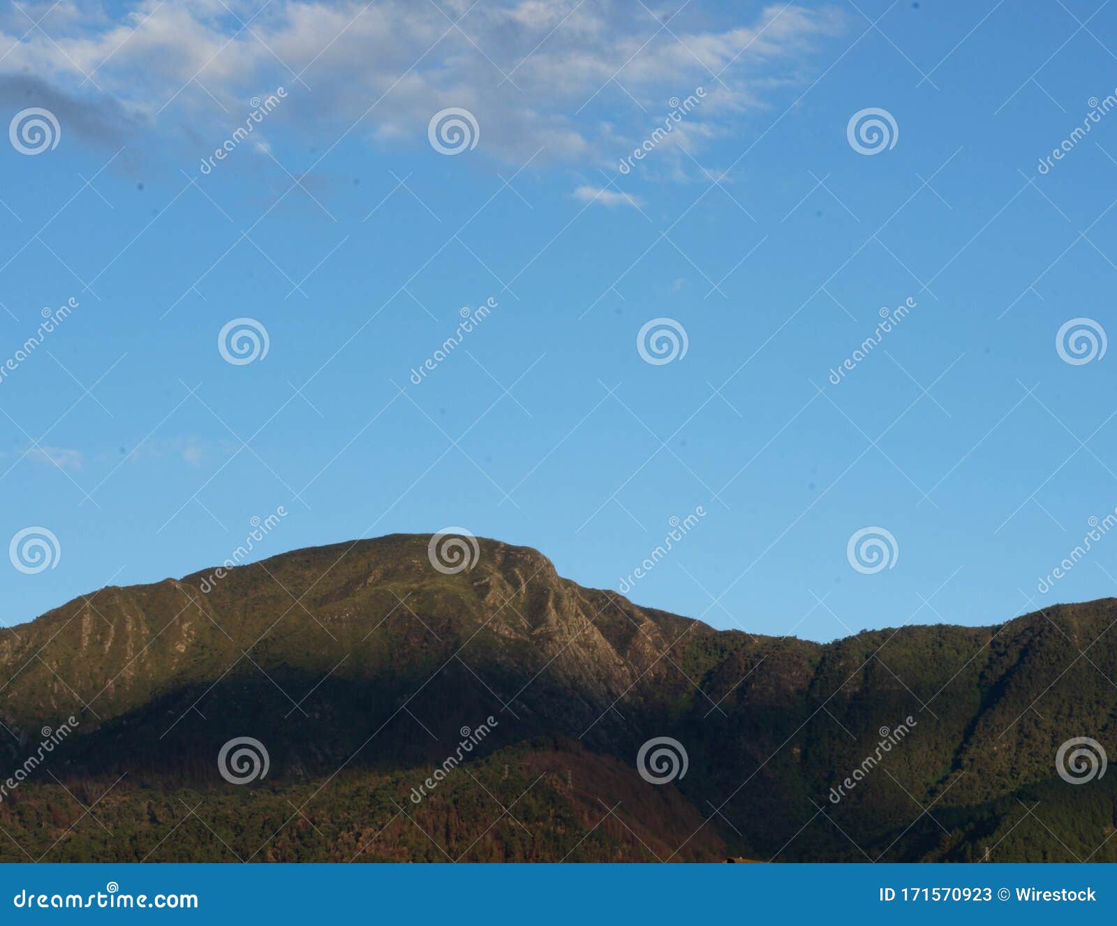 Beautiful View of the Mountains Underneath the Clear Blue Sky Stock ...