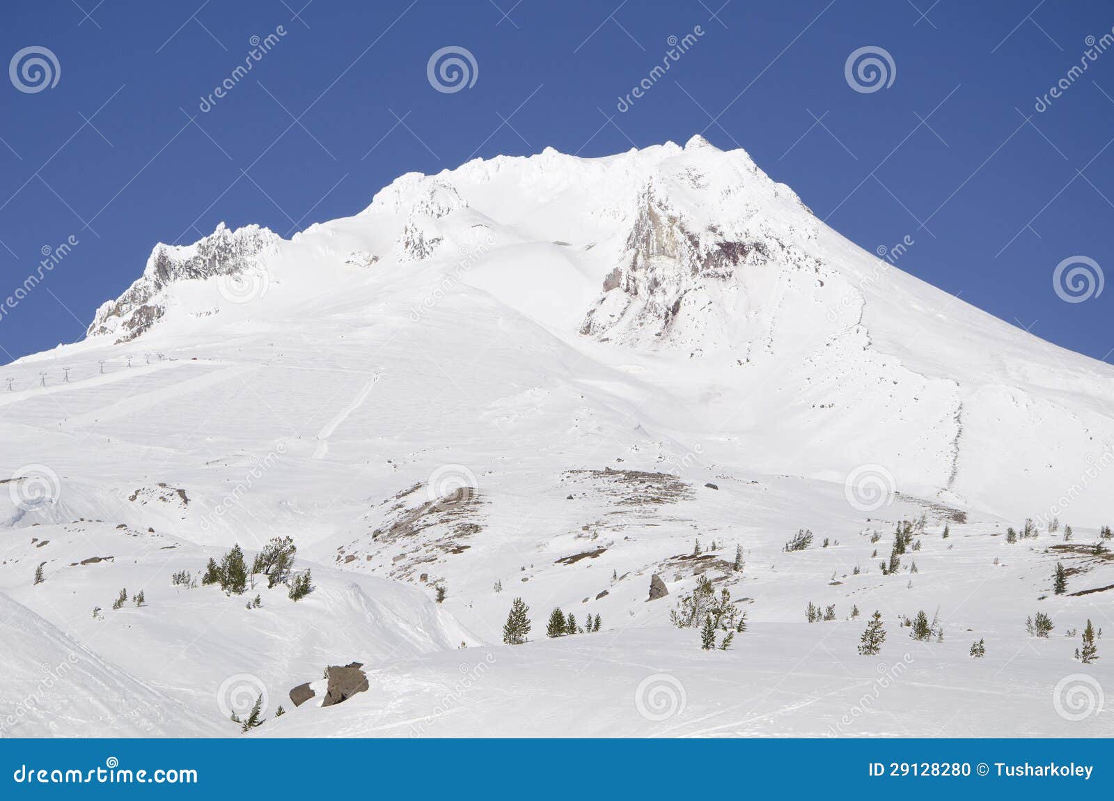 A Beautiful View of Mt Hood Stock Photo - Image of snowy, hood: 29128280
