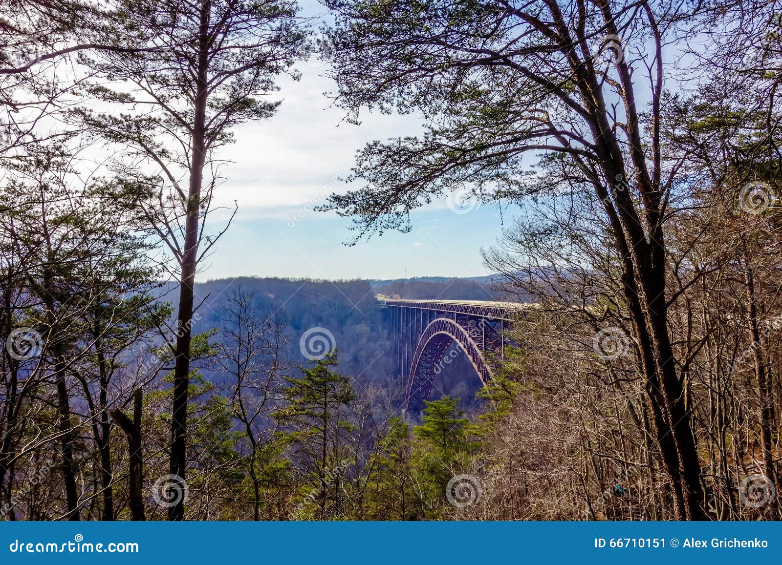 Beautiful View of the New River Gorge Bridge in West Virginia Stock ...