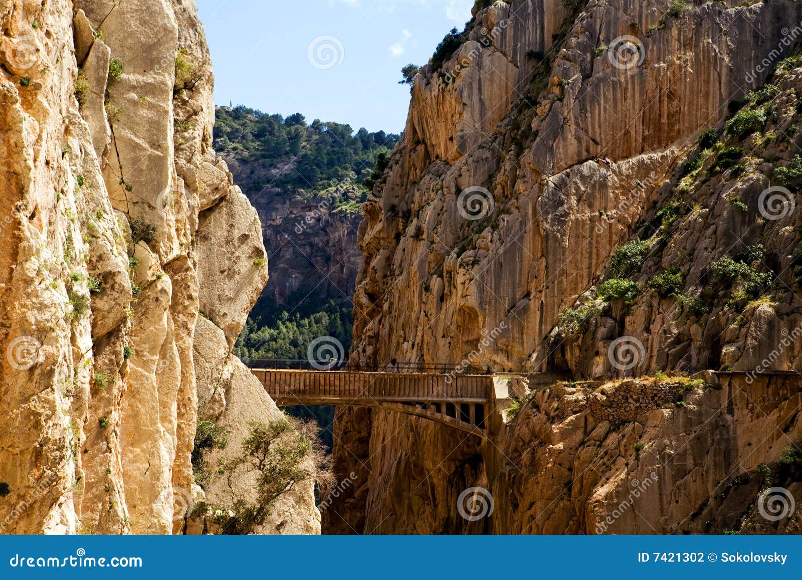 El Chorro Gorge Along The Famous Caminito Del Rey Path In Andalusia ...