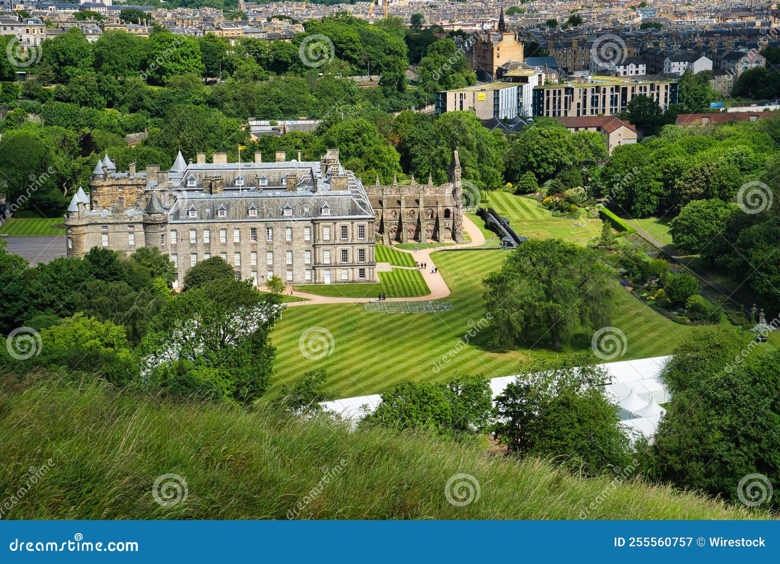 Beautiful View of an Old Castle Surrounded by Trees Stock Image - Image ...
