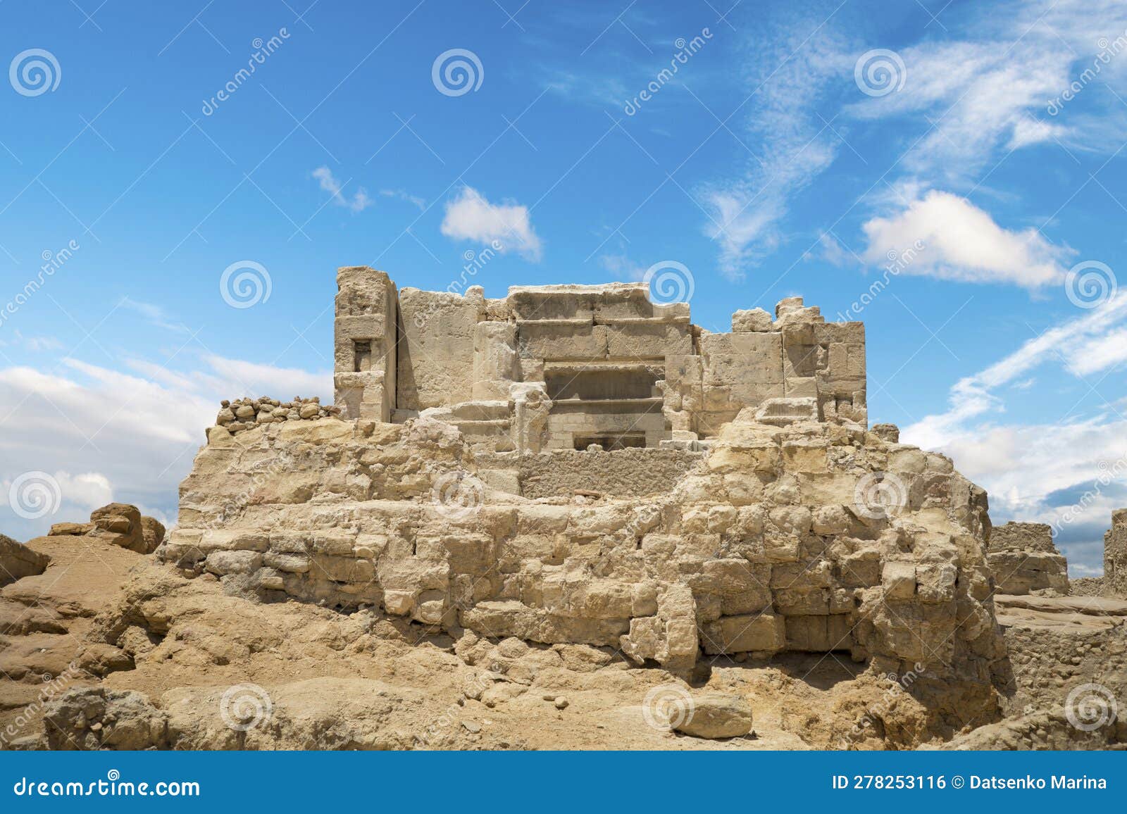 Beautiful View of the Oracle Temple in Siwa Oasis Stock Photo - Image ...