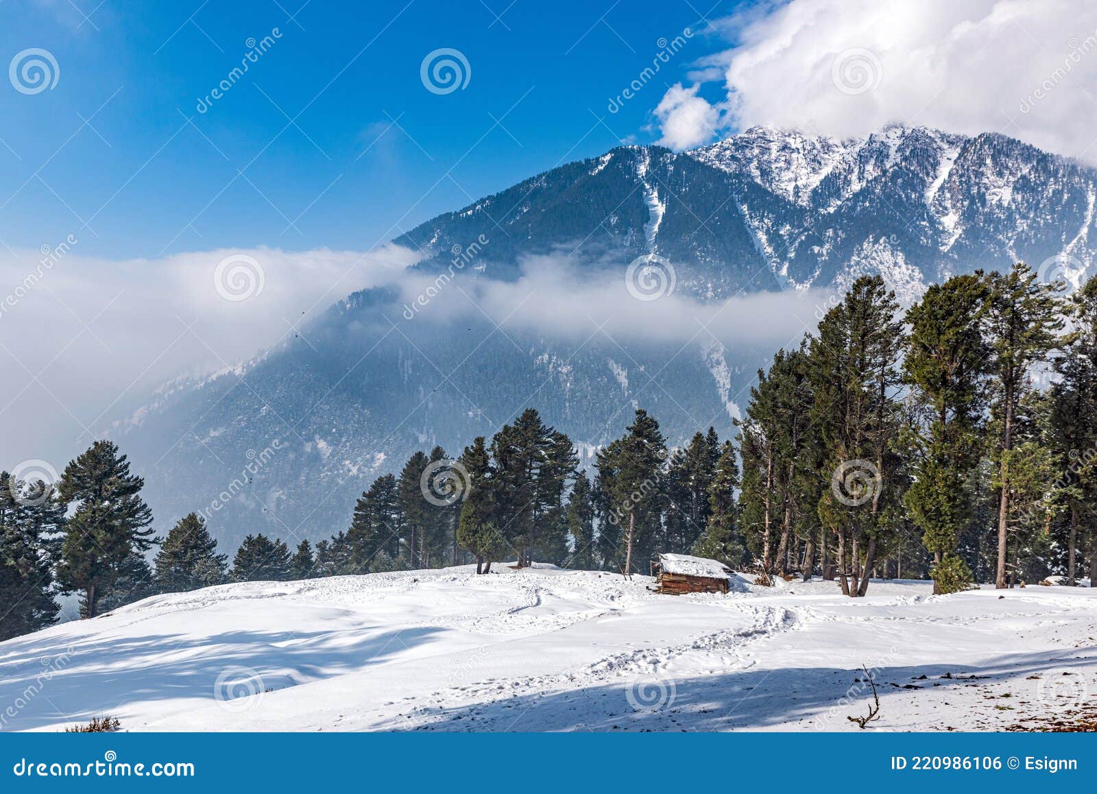 View of Pahalgam Valley, Pahalgam, Kashmir, India Stock Photo - Image ...