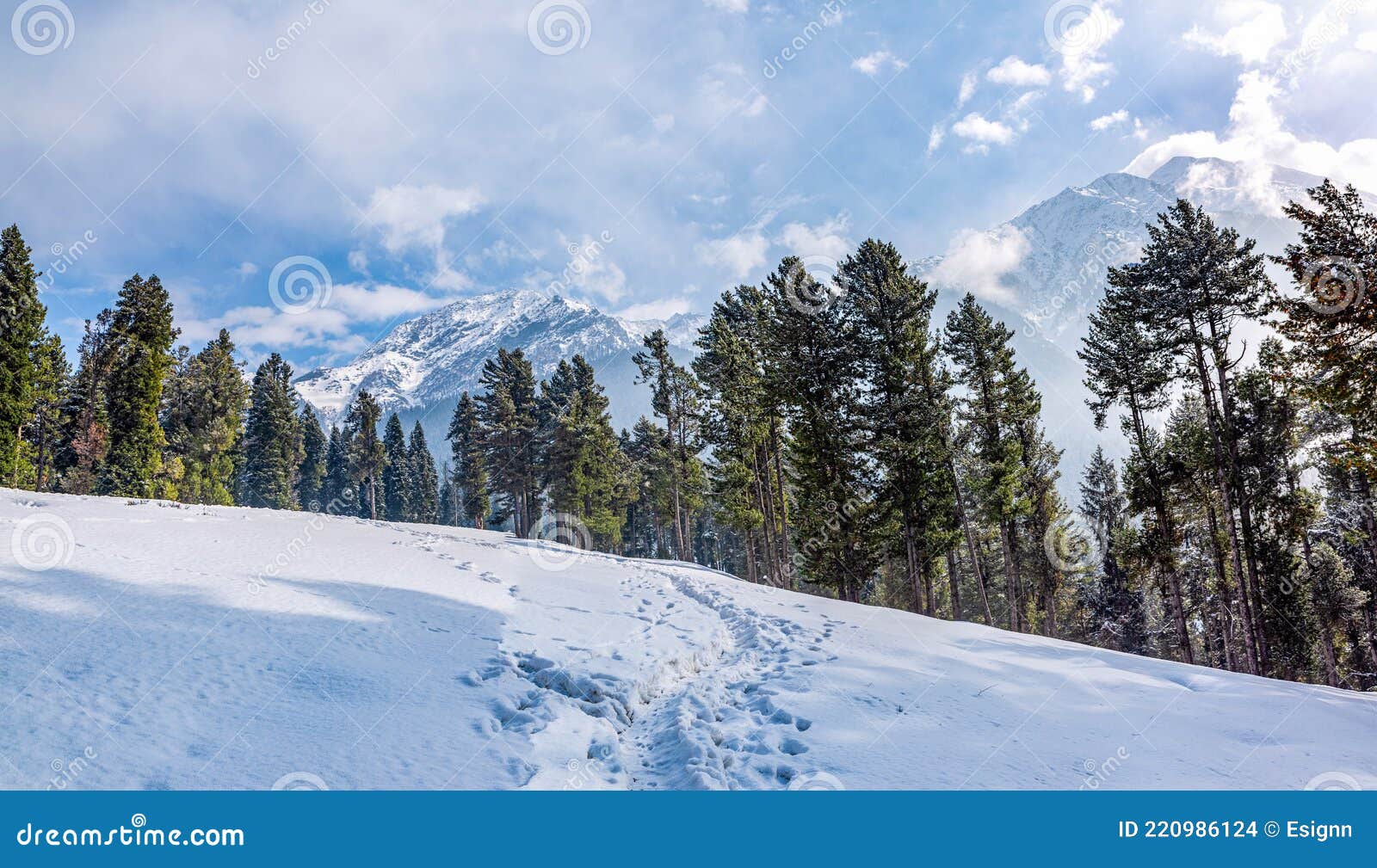 View of Pahalgam Valley, Pahalgam, Kashmir, India Stock Photo - Image ...