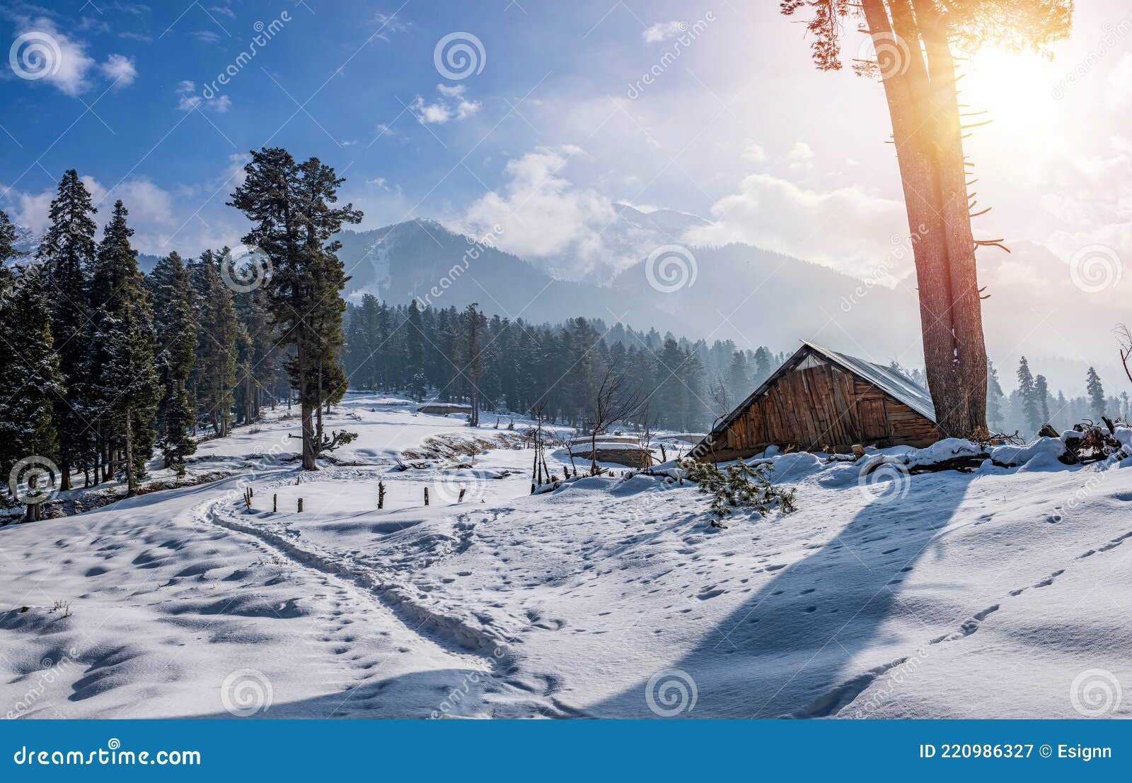 View of Pahalgam Valley, Pahalgam, Kashmir, India Stock Image - Image ...