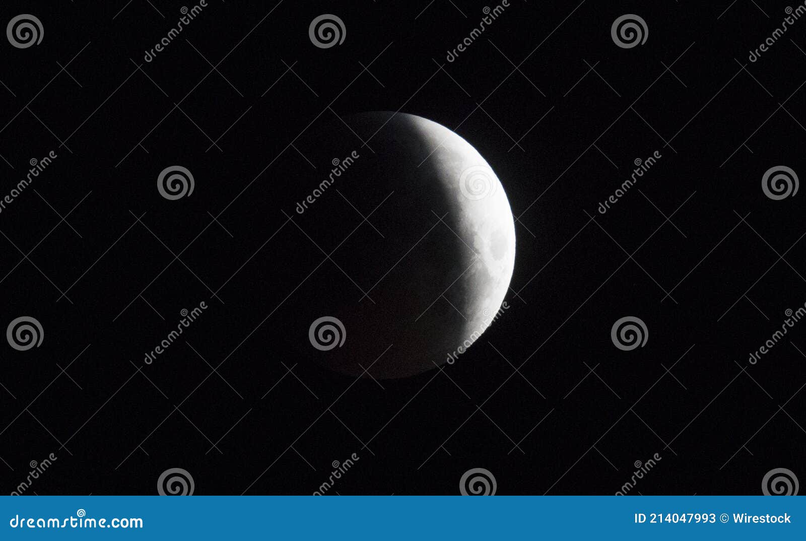Beautiful View of Partial Lunar Eclipse Stock Image - Image of stars ...