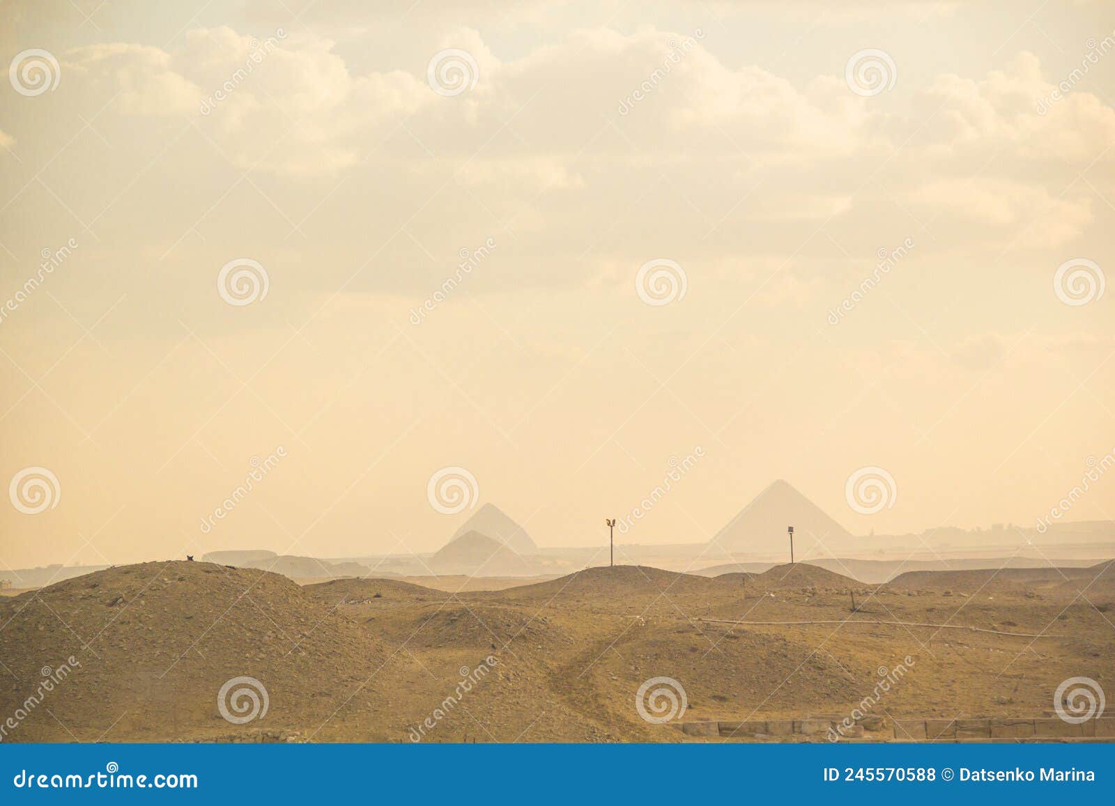 Beautiful View of the Pyramids in the Suburbs, Cairo Stock Photo ...