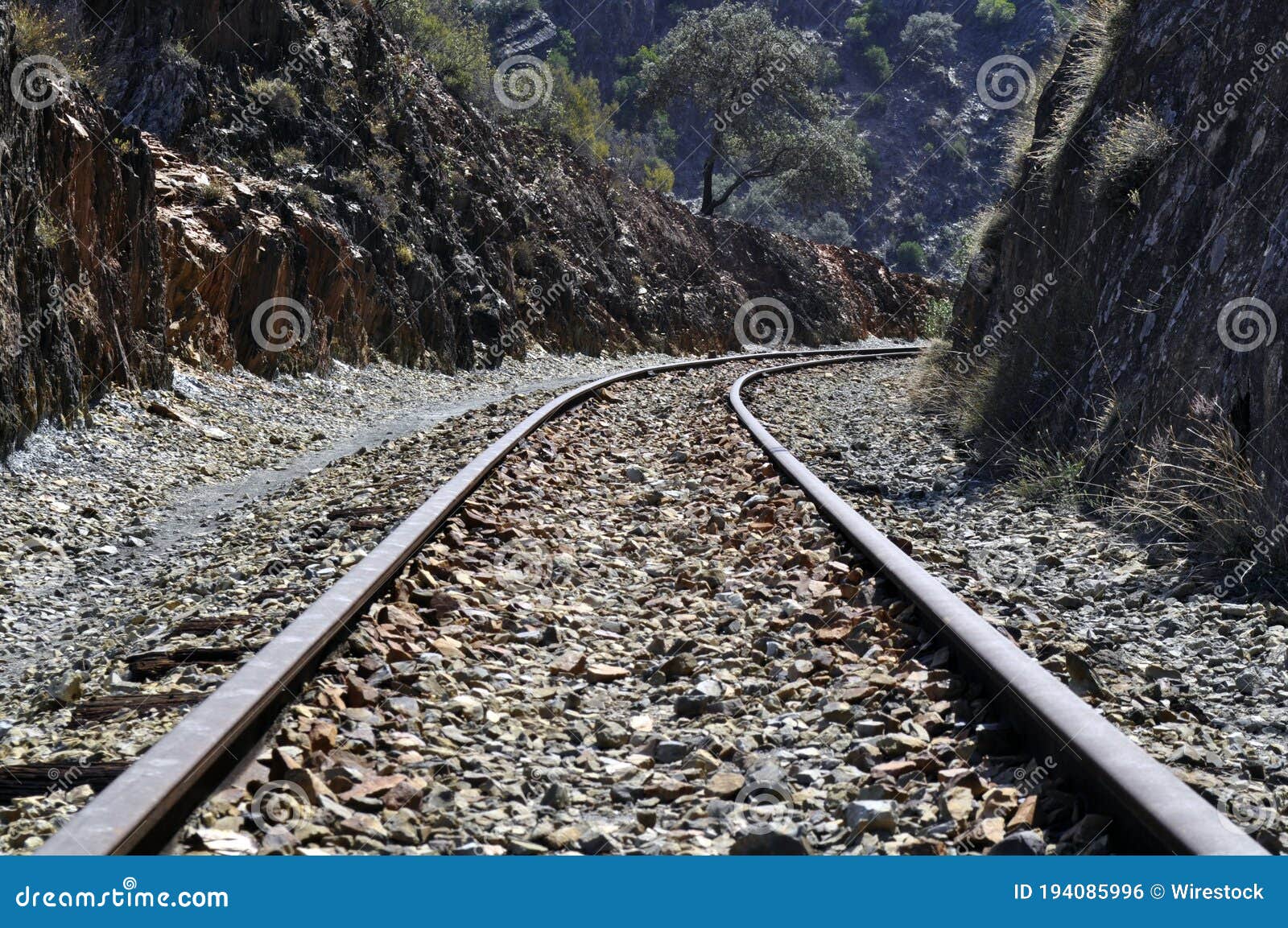 Beautiful View of a Railroad Stretching into the Distance Stock Photo ...