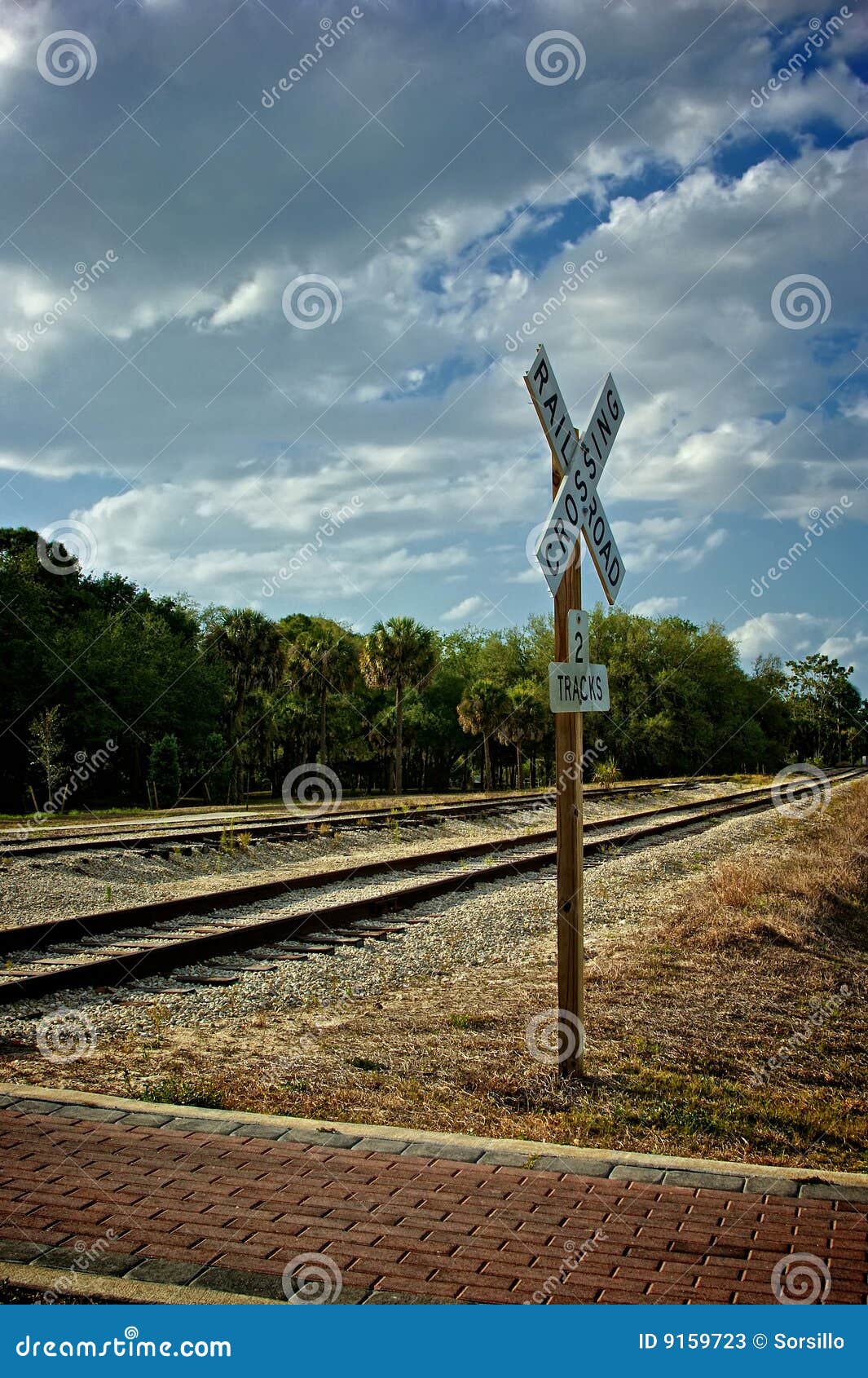 Beautiful View of Railroad Tracks in Florida Vanis Stock Image - Image ...
