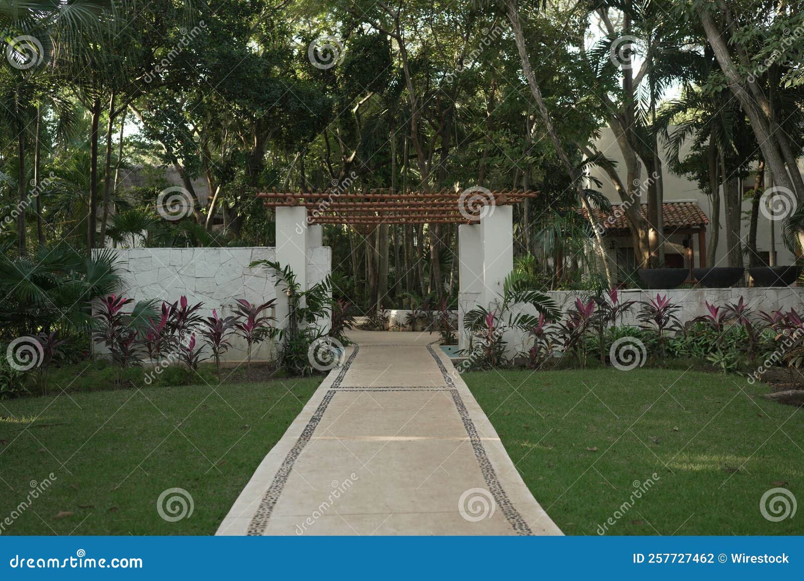 Beautiful View of a Resort with Greenery Stock Photo - Image of view ...