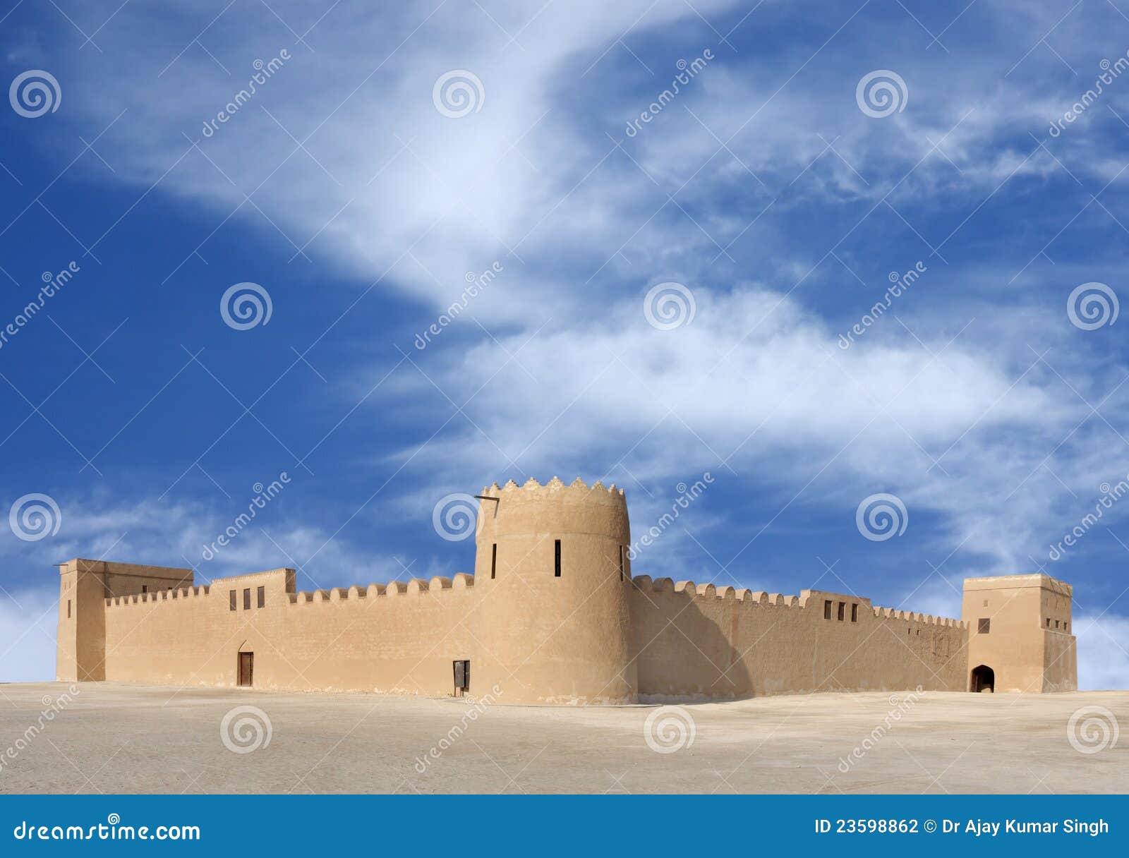 A Beautiful View of Riffa Fort Bahrain from East Stock Photo - Image of ...