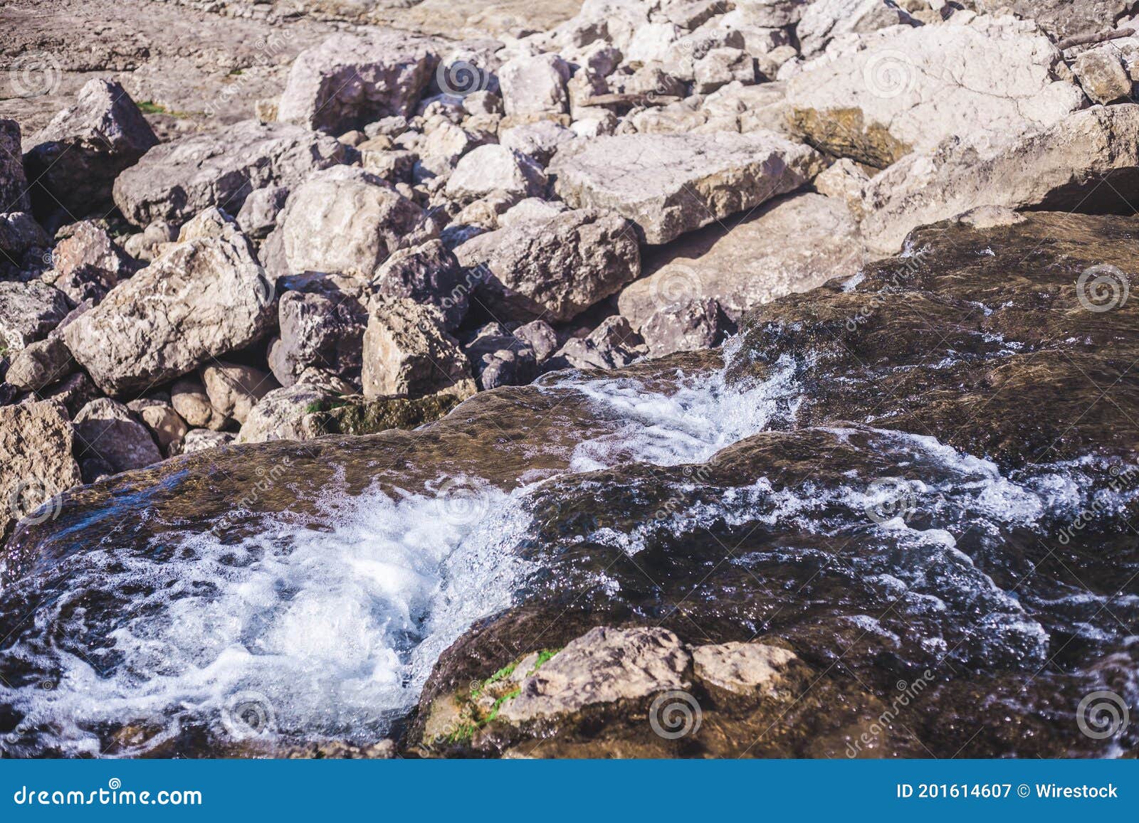 Beautiful View of the River Flowing on the Rocks - Great for Wallpapers ...