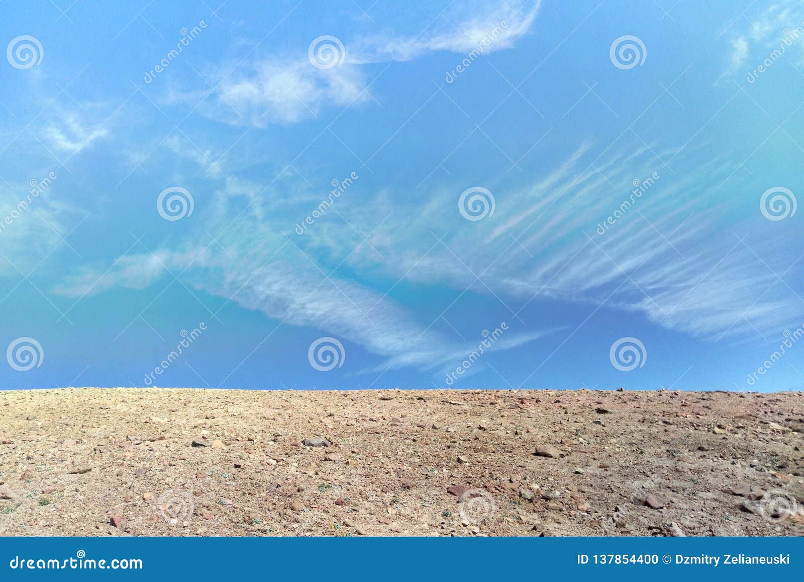 Beautiful View of the Sand, High in the Mountains, and the Sky Stock ...