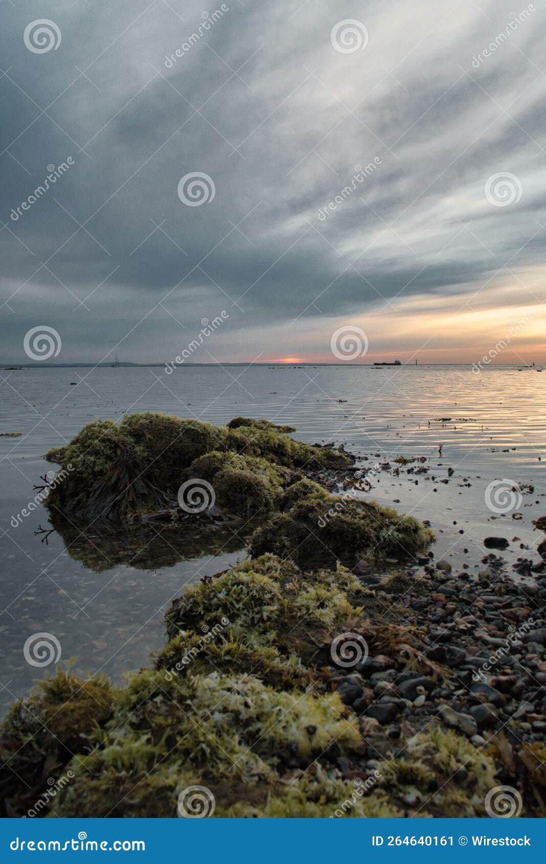 Beautiful View of the Sea in the Isle of Wight, England Stock Image ...