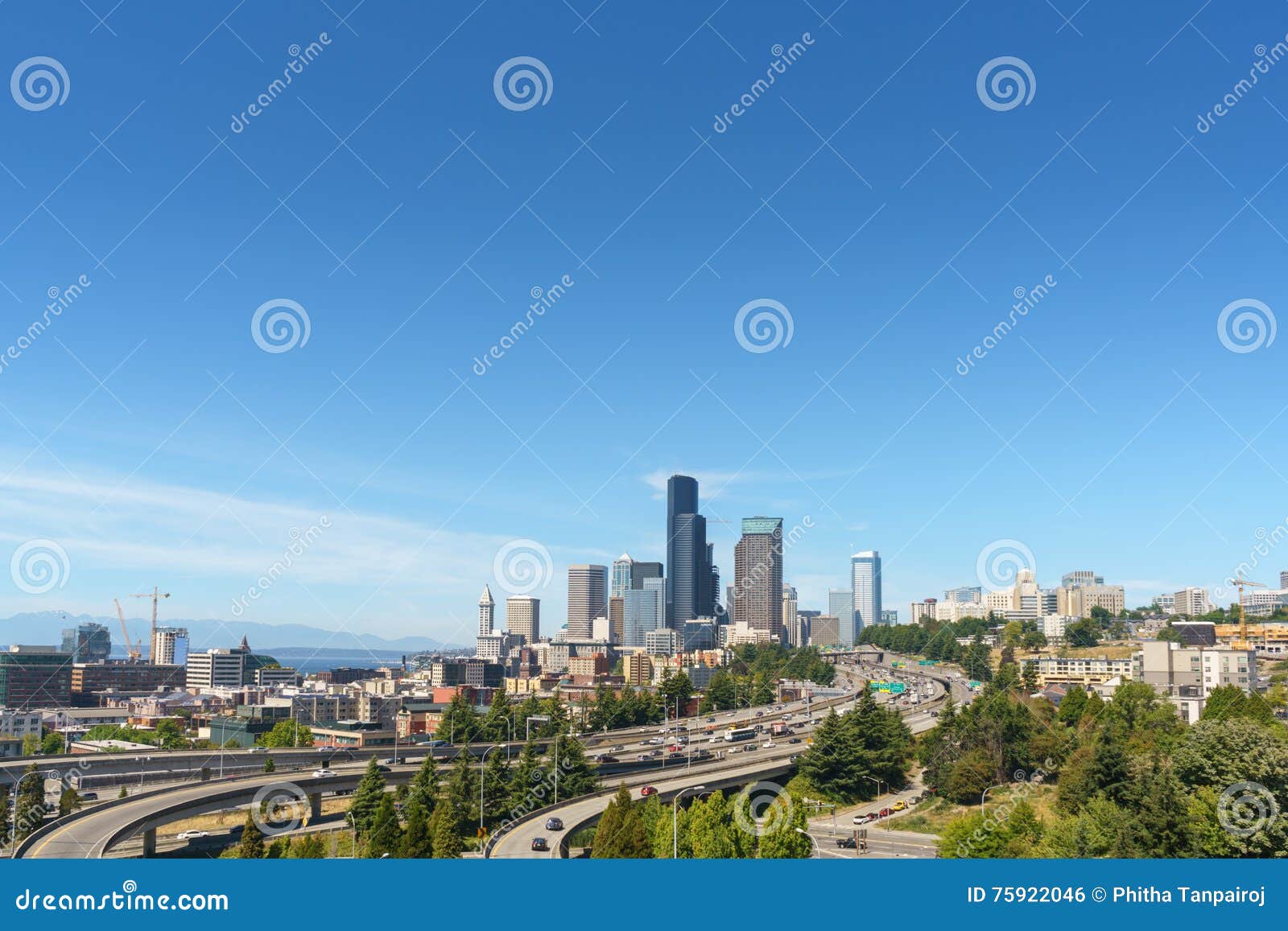 Beautiful View of Seattle Downtown Stock Photo - Image of downtown ...