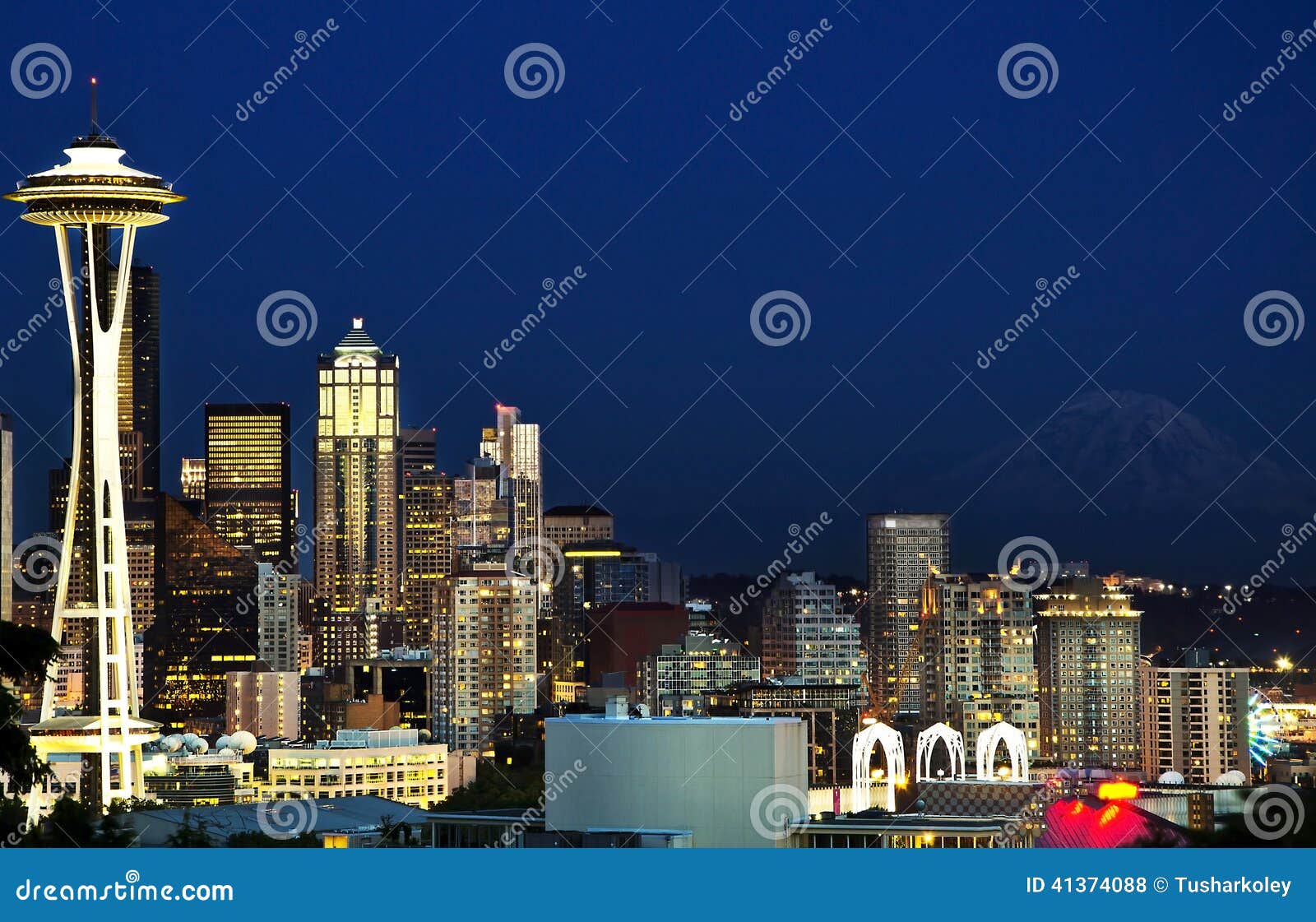 Beautiful View of Seattle from Kerry Park Stock Photo - Image of full ...
