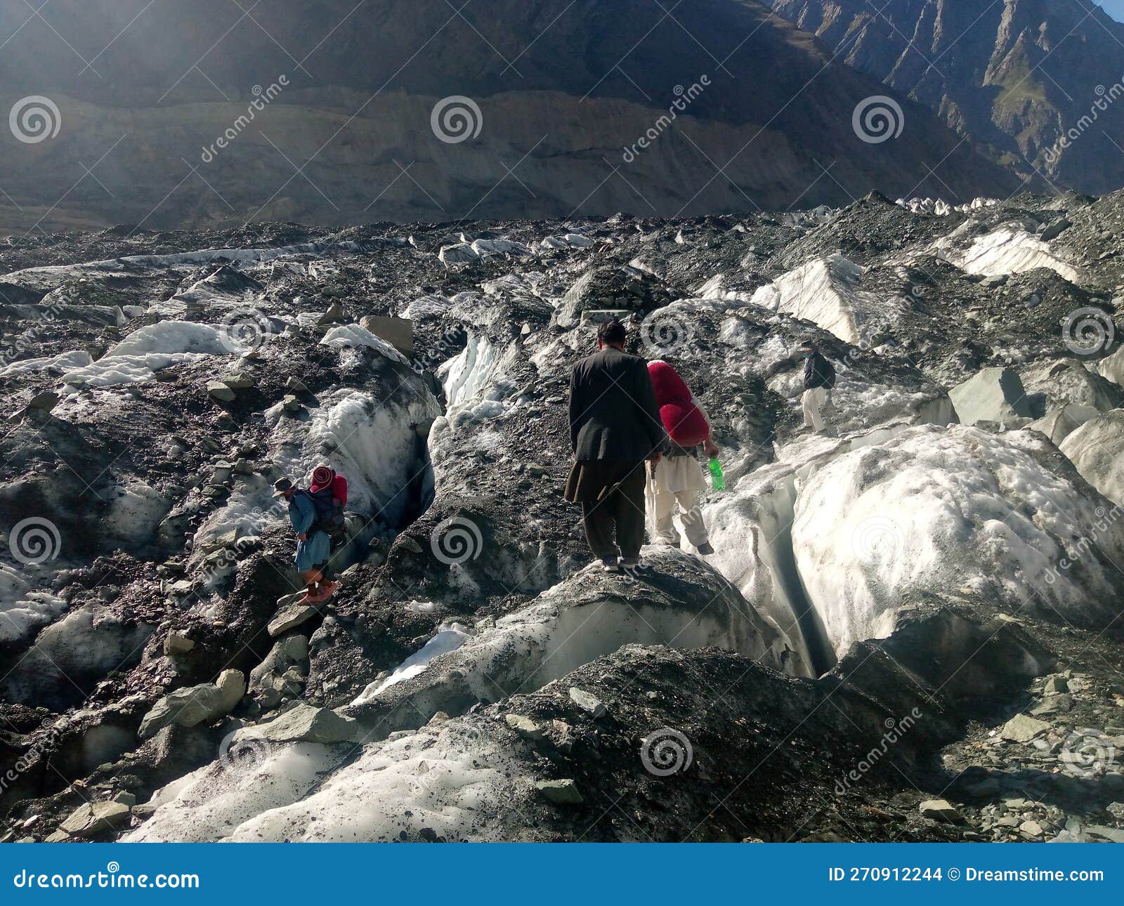 Hopper Glacier In Nagar Valley, Karakoram Mountains Range In Pakistan ...