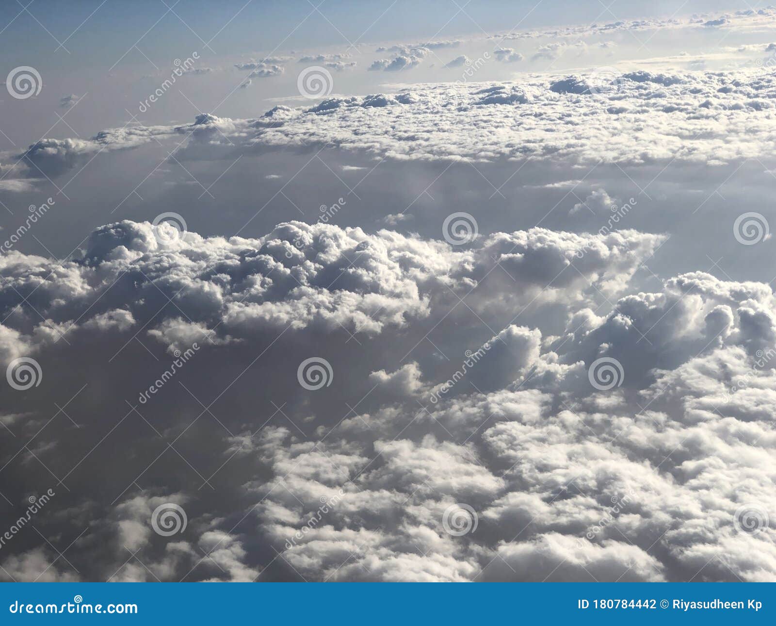 Beautiful View of Sky from Above the Cloudes from Flight Stock Photo ...