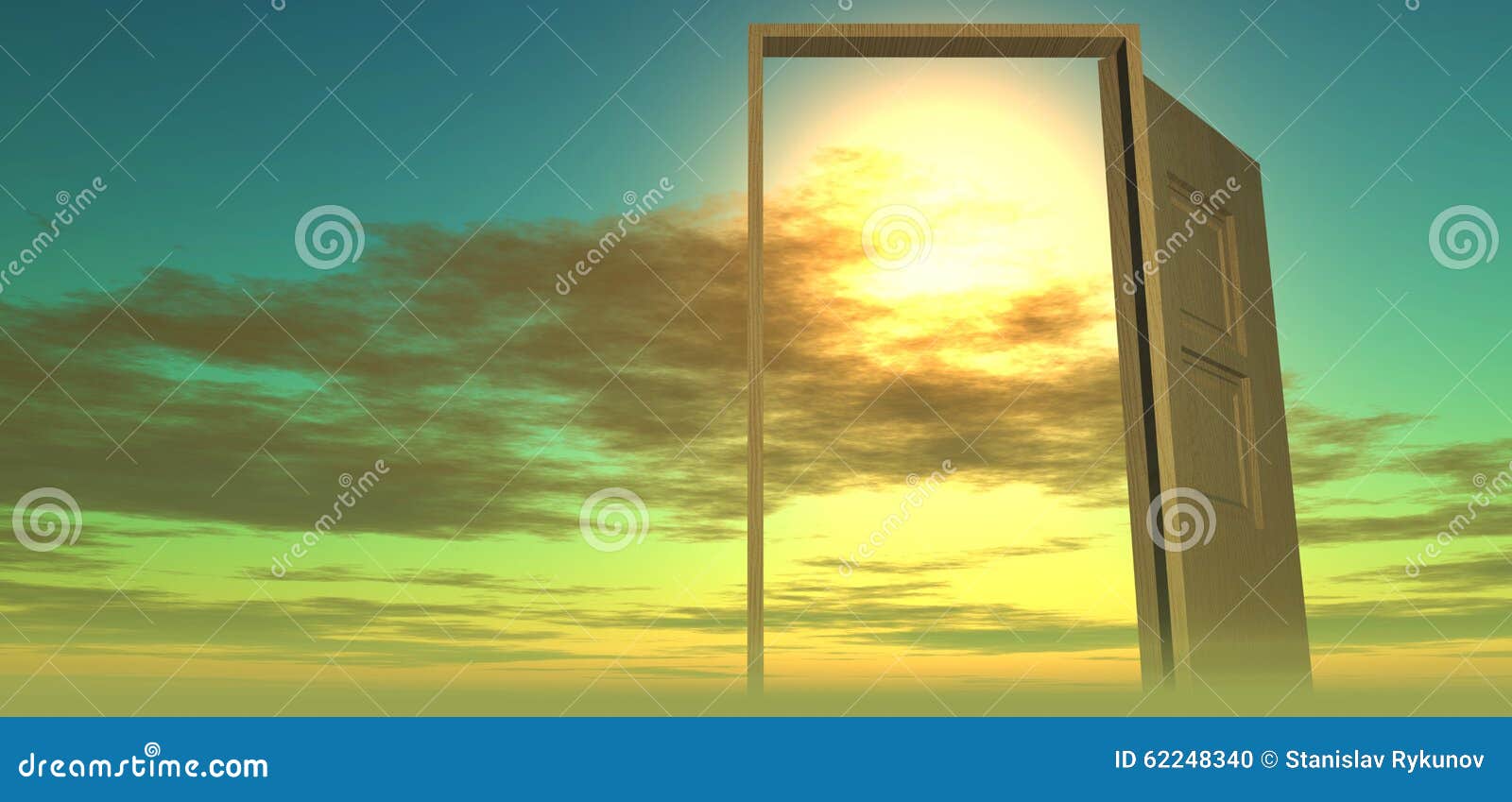 Beautiful View of the Sky. Doors To Heaven Stock Photo - Image of door ...