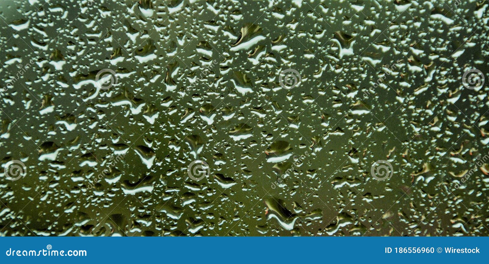 Beautiful View of the Small Drops of Water on the Steamy Glass of a ...