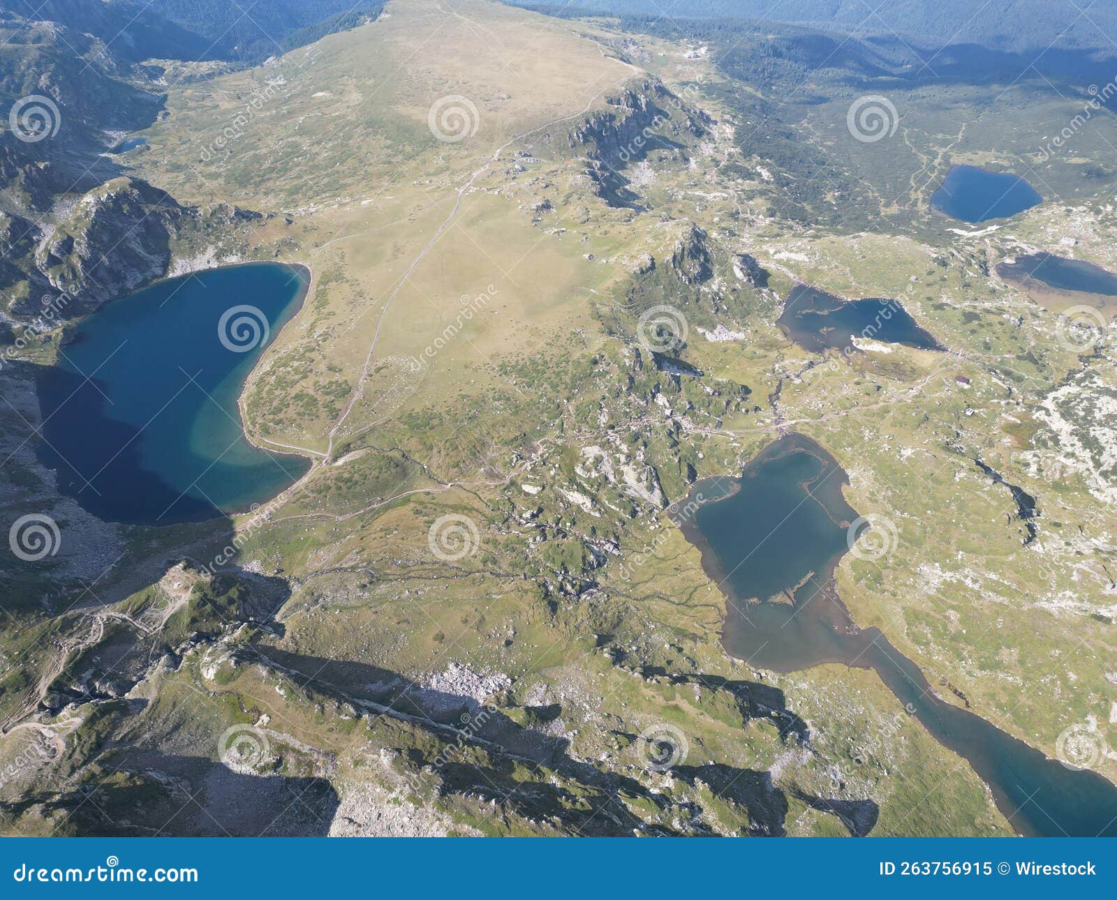 Beautiful View of Small Lakes in the Mountains Stock Image - Image of ...