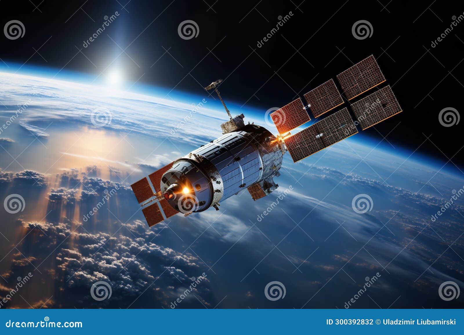 Beautiful View from Space of the Shuttle in Earth Orbit. Generated by ...