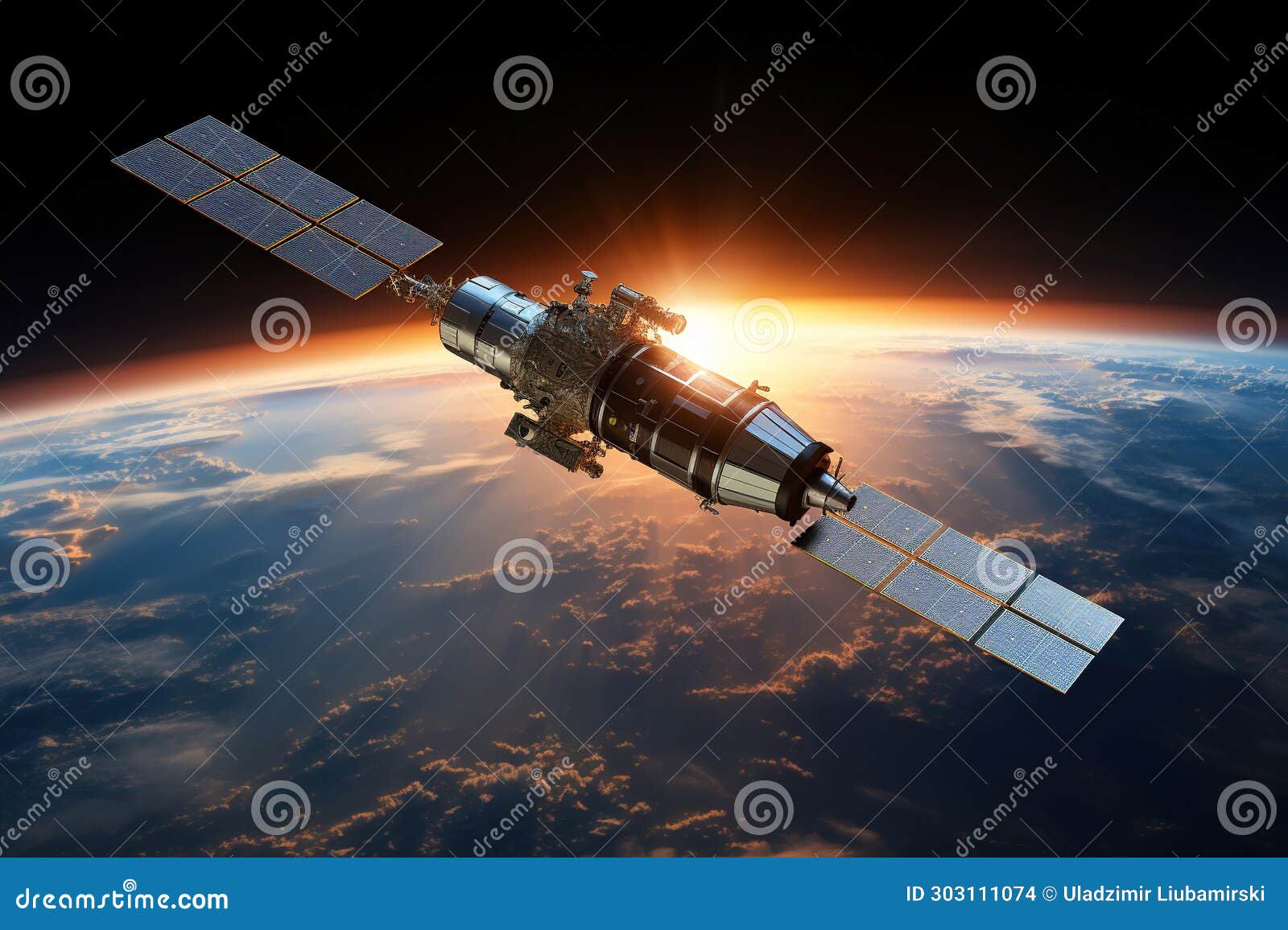 Beautiful View from Space of the Shuttle in Earth Orbit. Generated by ...