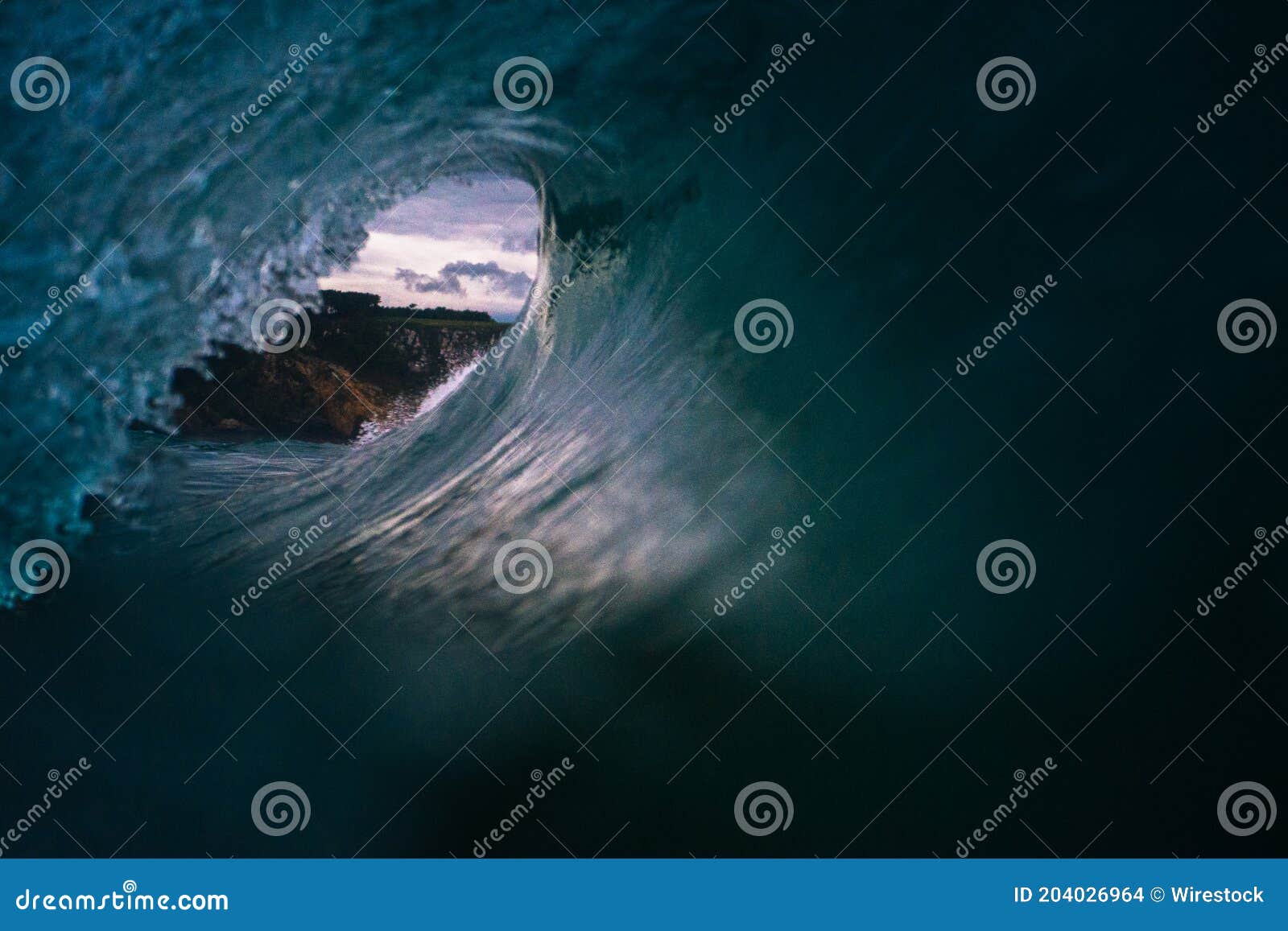 Beautiful View of Splashing Sea Waves at Sunset Stock Photo - Image of ...