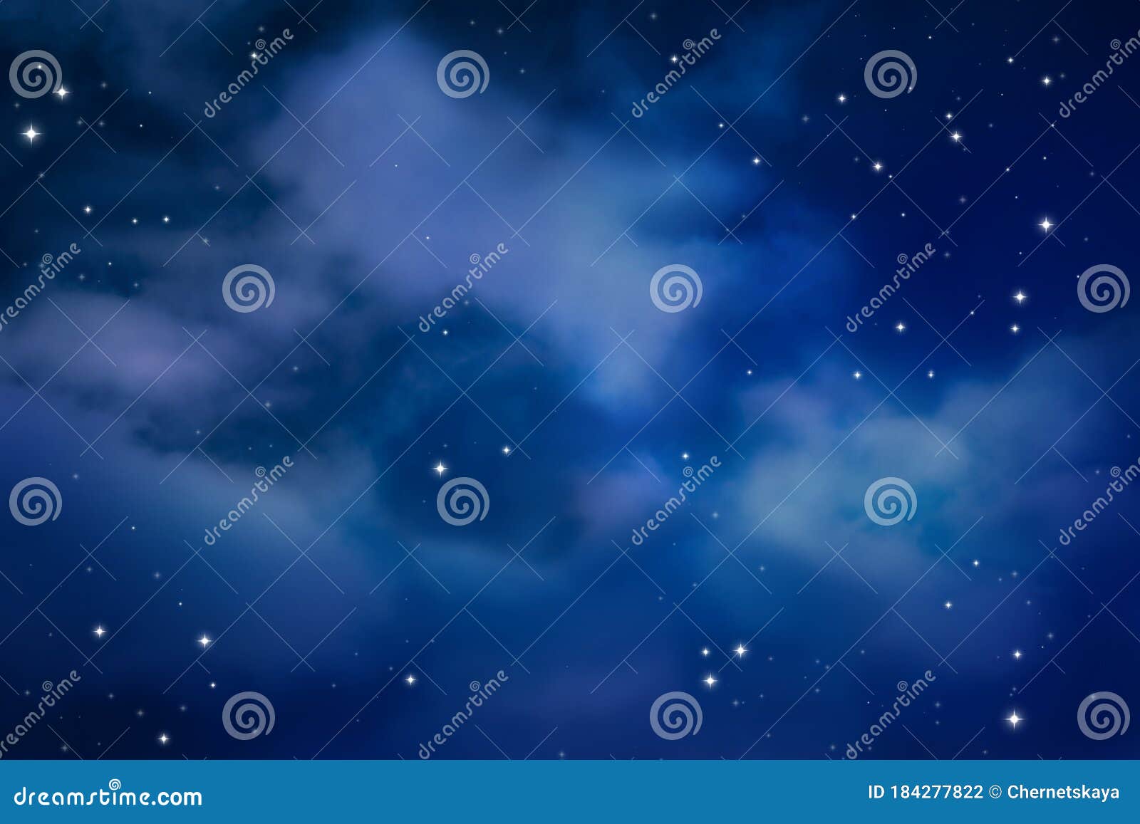 View of Starry Sky with Clouds at Night Stock Photo - Image of explore ...