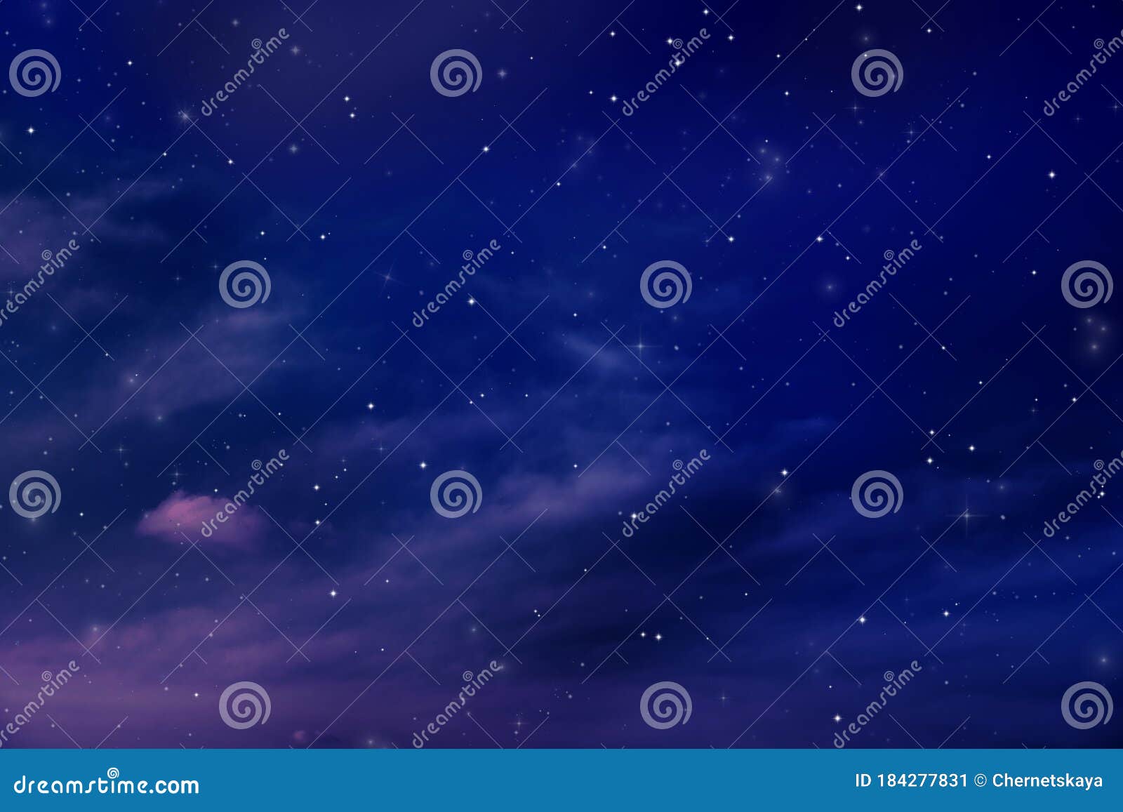 View of Starry Sky with Clouds at Night Stock Image - Image of fantasy ...