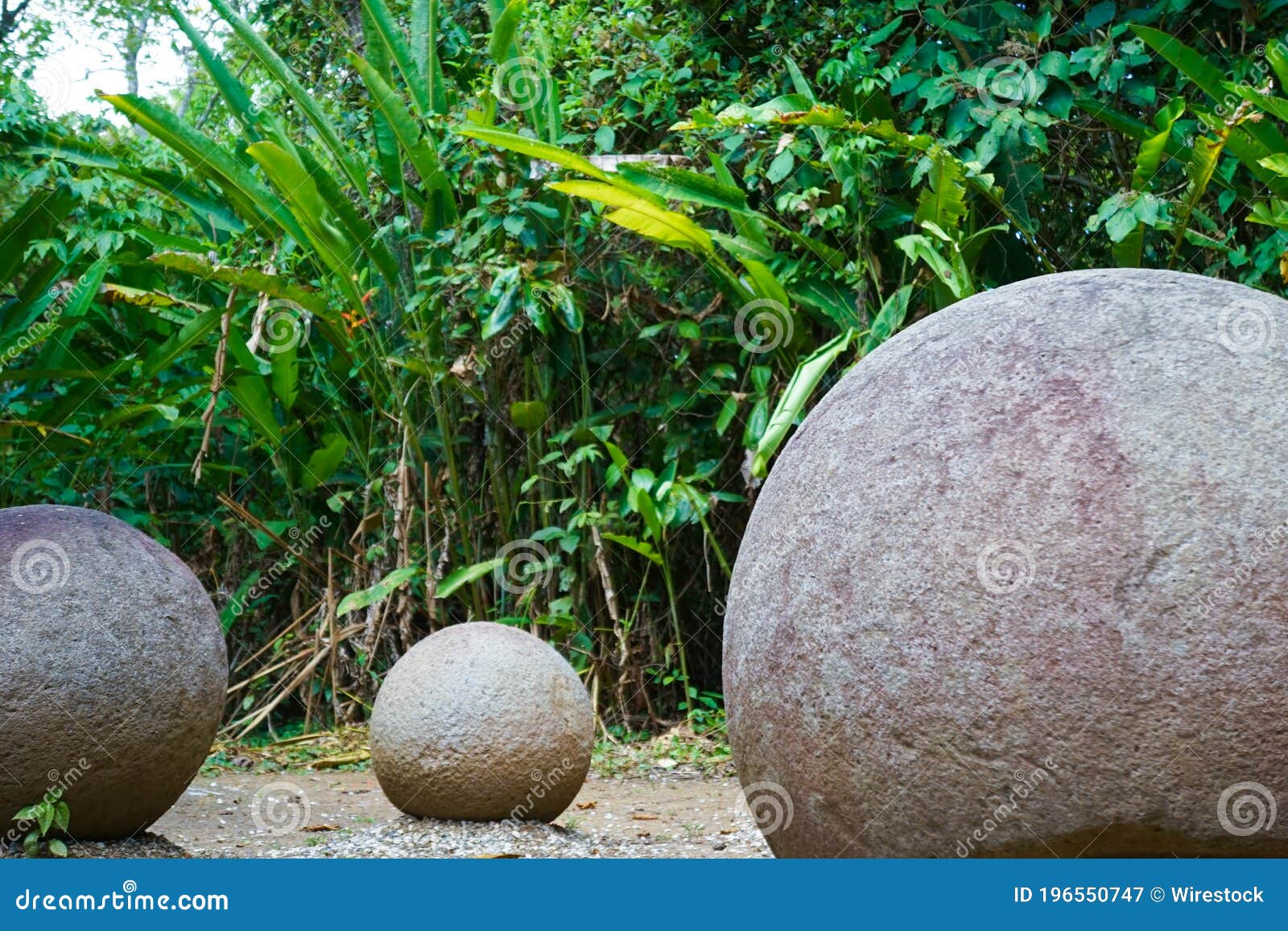 Beautiful View of the Stone Balls in Costa Rica Stock Image - Image of ...
