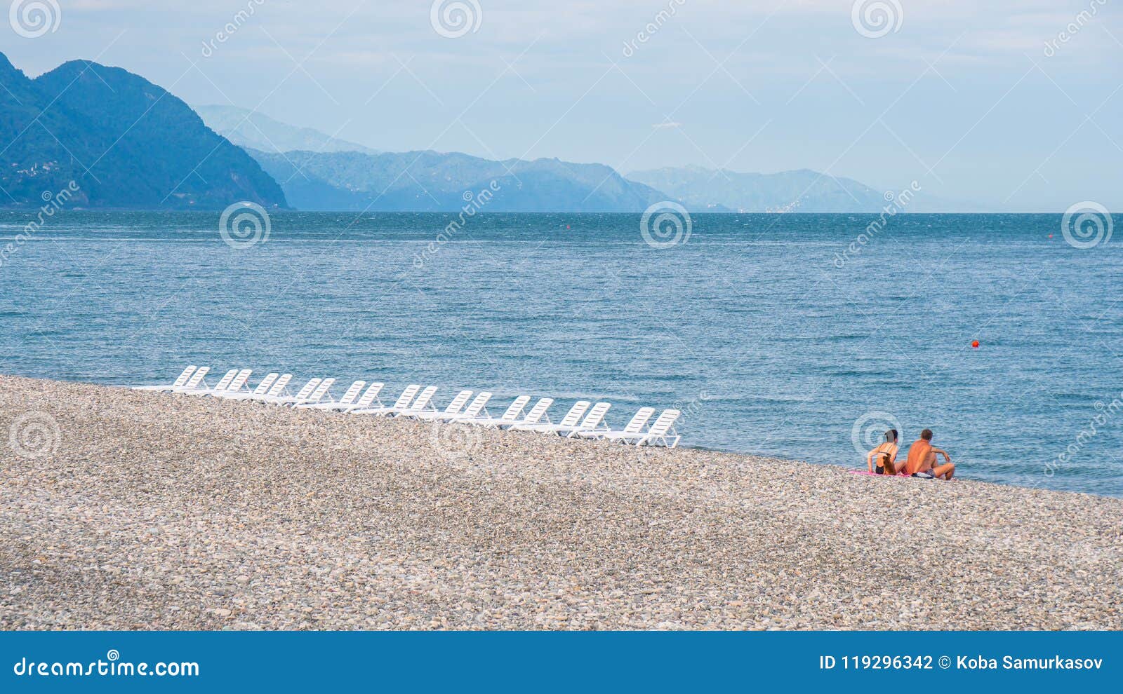 Beautiful View of the Stony Beach in Kvariati, Adjara Editorial ...