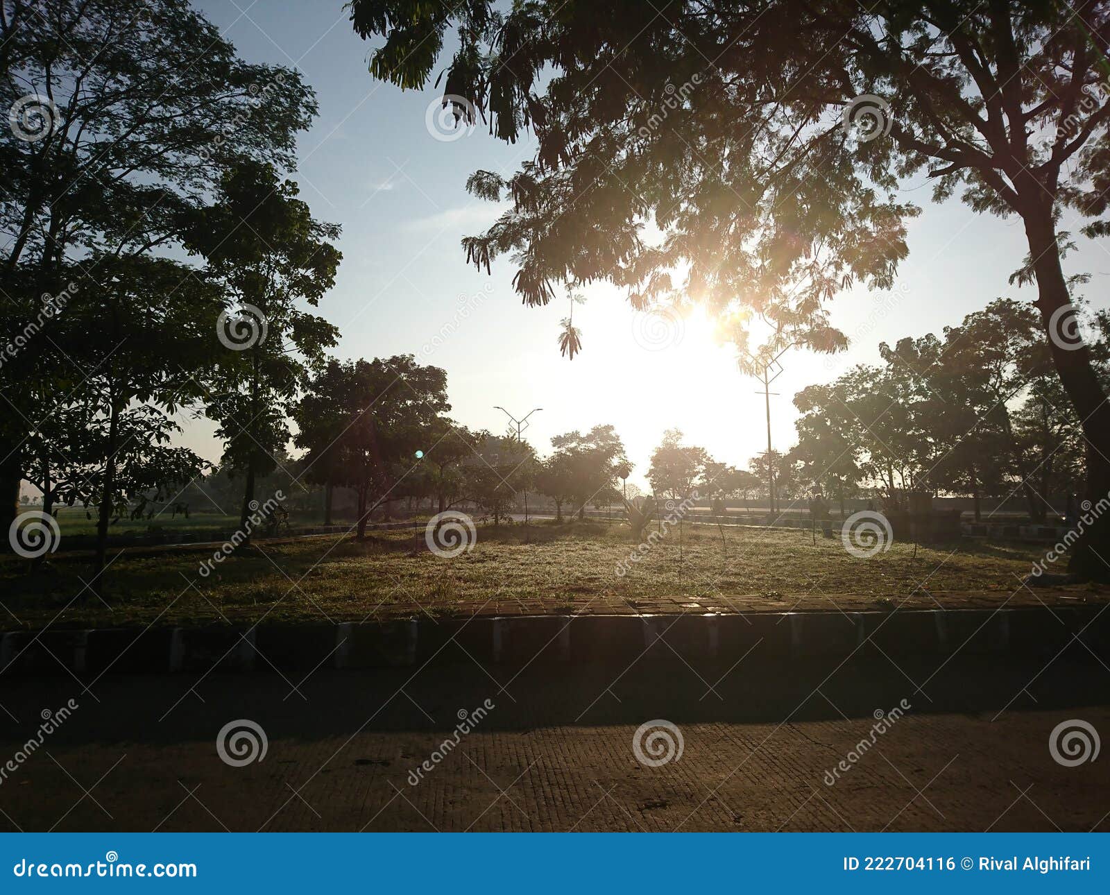 Beautiful View Sunrise in the Morning Today Stock Photo - Image of ...