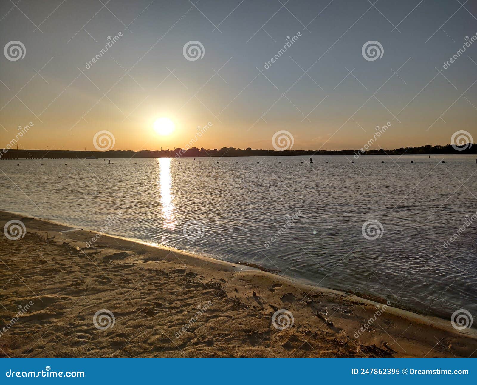 Beautiful View of Sunset from Sandy Beach Stock Image - Image of ...