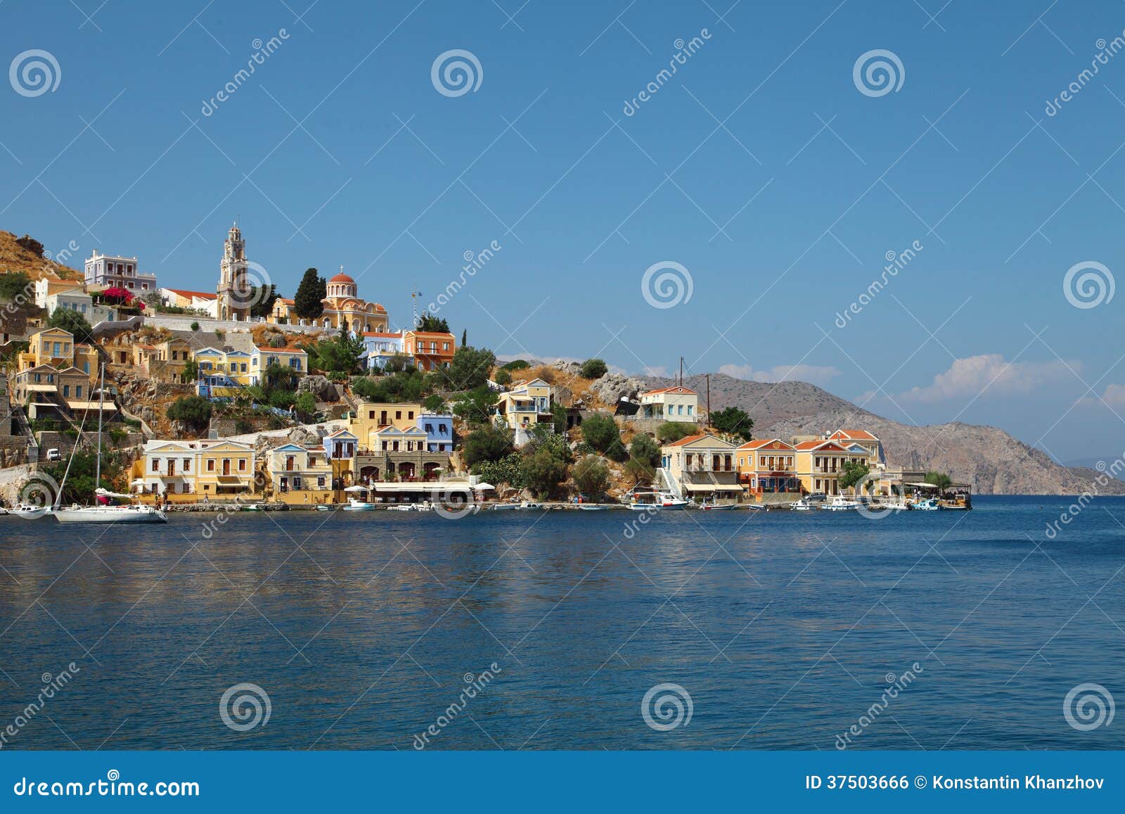 Beautiful View of Symi Island in Greece Stock Photo - Image of europe ...
