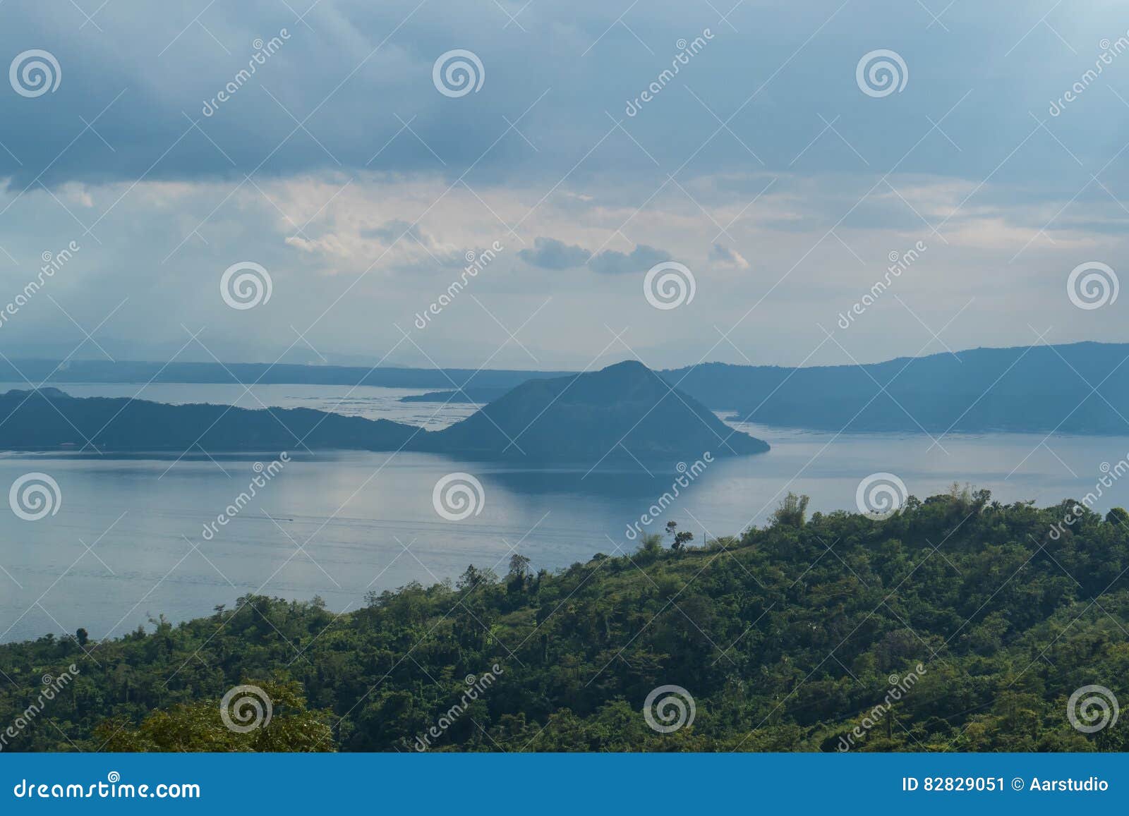 Beautiful Taal Lake View From Tagaytay Stock Photography ...